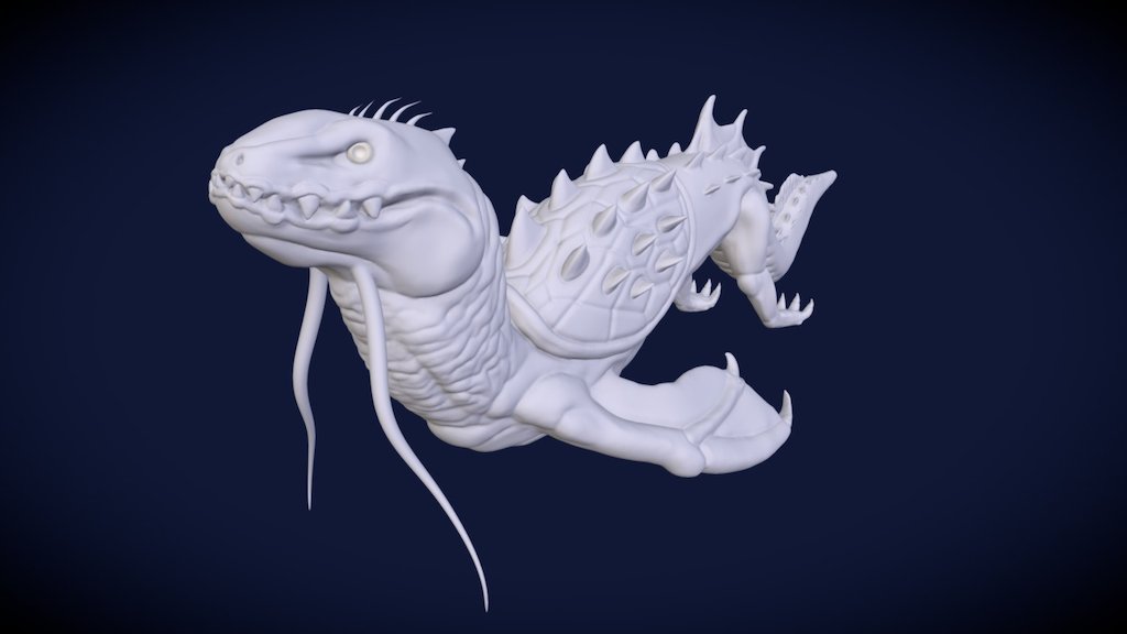 Underwater Lizard - Download Free 3D model by Matías Gárate ...