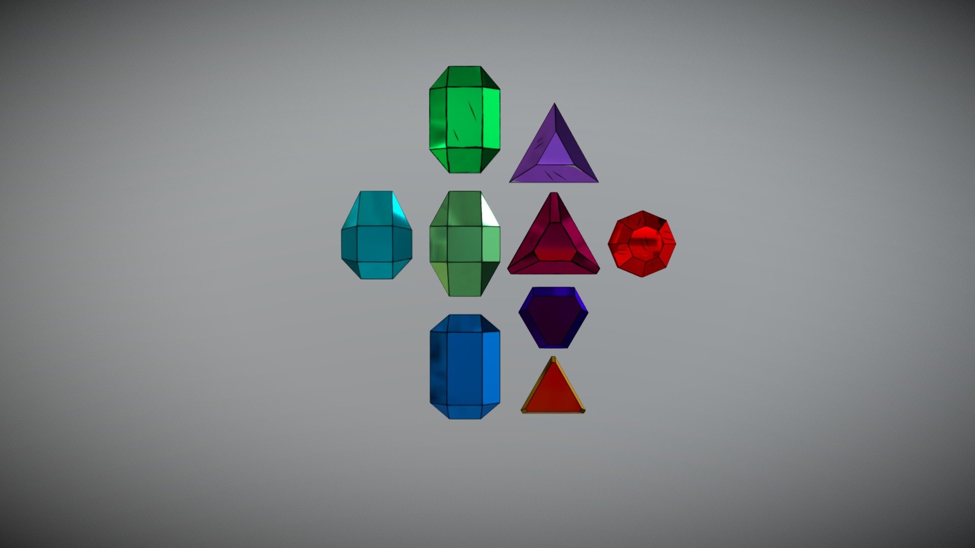 Gemstones Cut - low poly - Download Free 3D model by Dary Muhammad ...