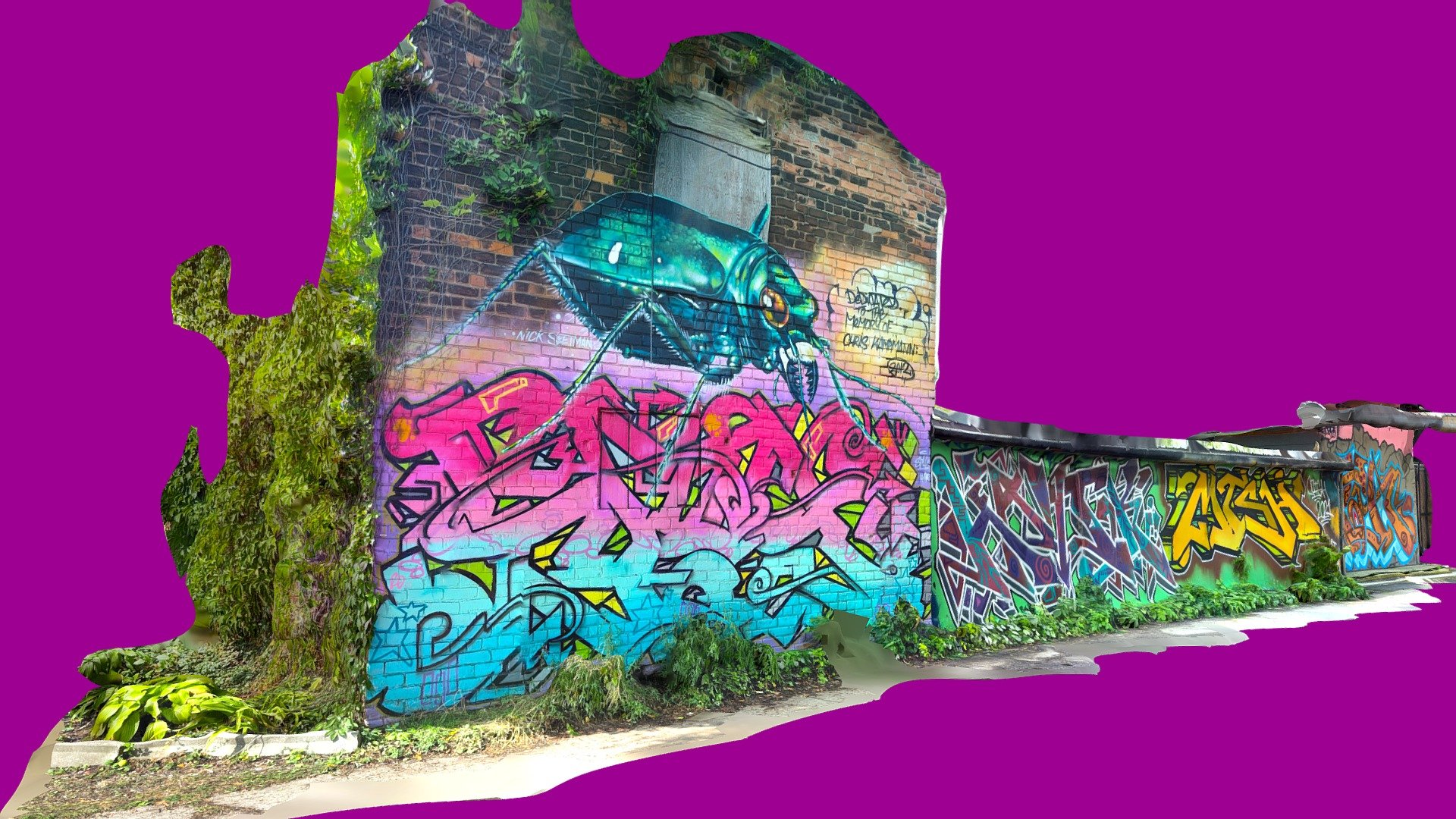 Giant Beetle Graffiti off Locke Street - Download Free 3D model by ...