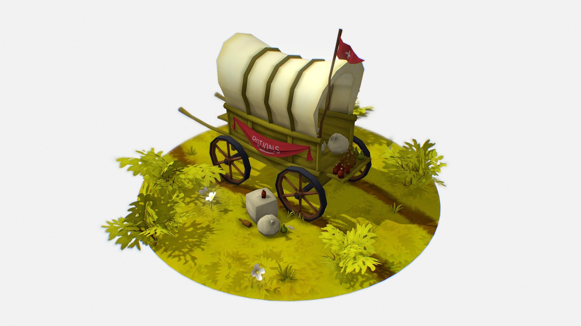 Wagon - 3D model by P3POLYGON (@p3poly) [917b2ae] - Sketchfab
