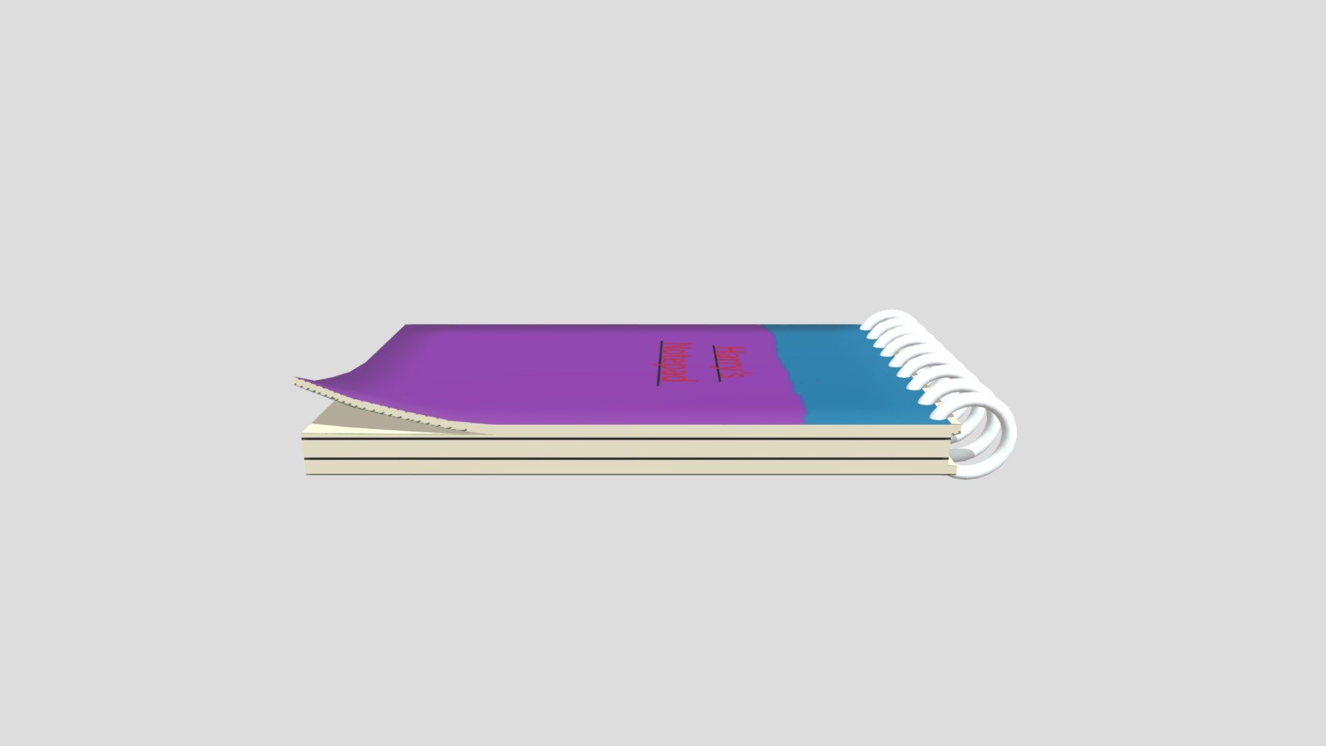 Notepad - 3D model by Harry Booth (@HarryB65) [917fb56] - Sketchfab