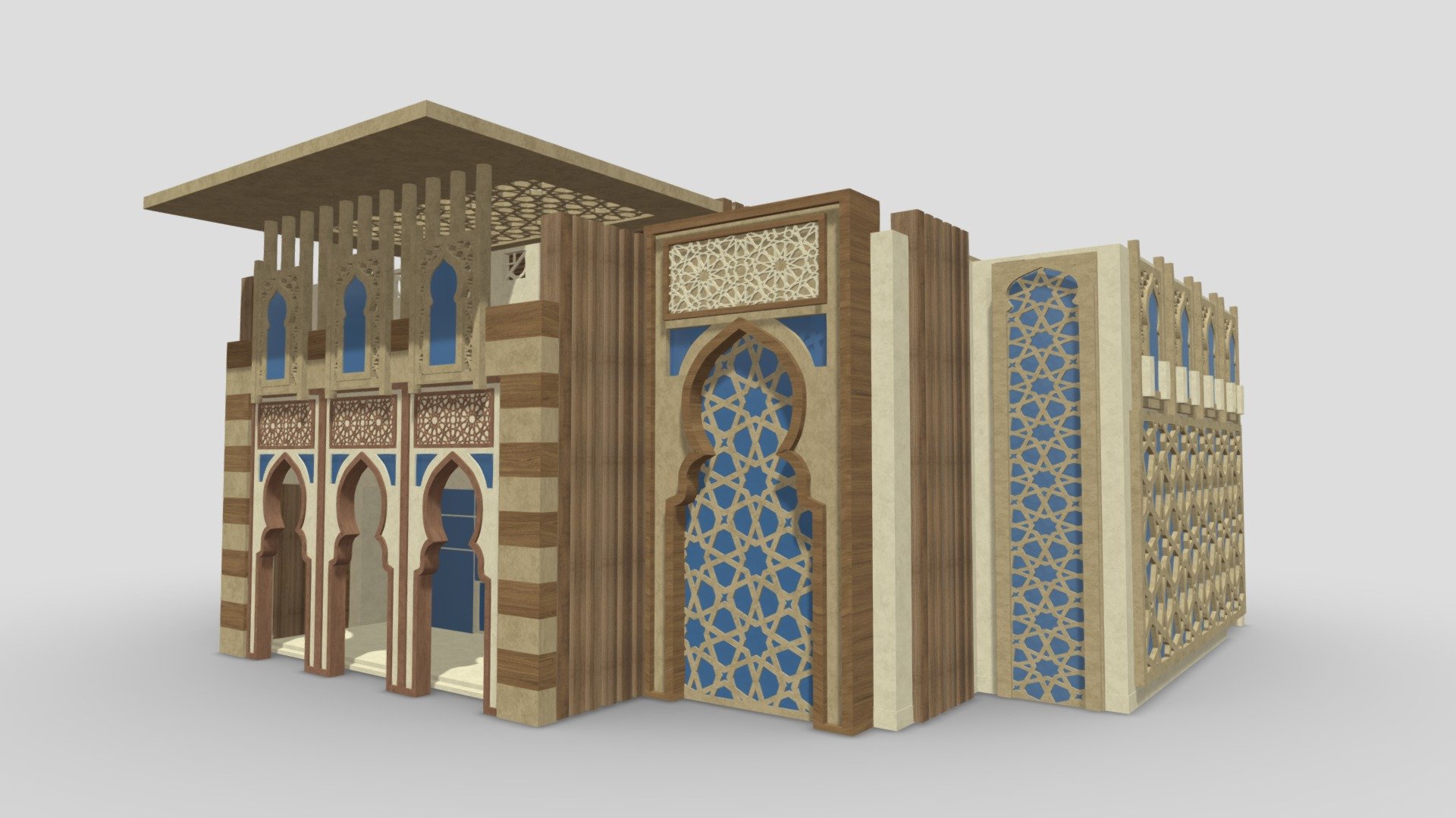 0164 - Islamic Facade Building - Buy Royalty Free 3D model by Vertex ...