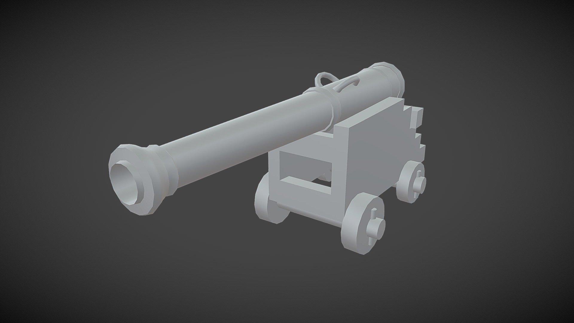 Modeling 2 Assignment 2: Low Poly Cannon - 3D model by hparks [91824e2 ...