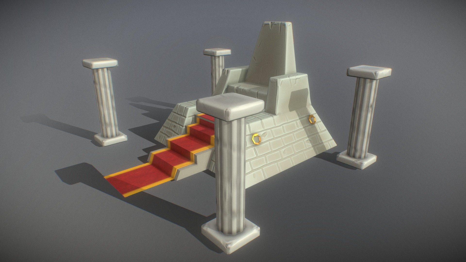 Throne Complete2 - 3D model by JunelleBalanon [918417e] - Sketchfab