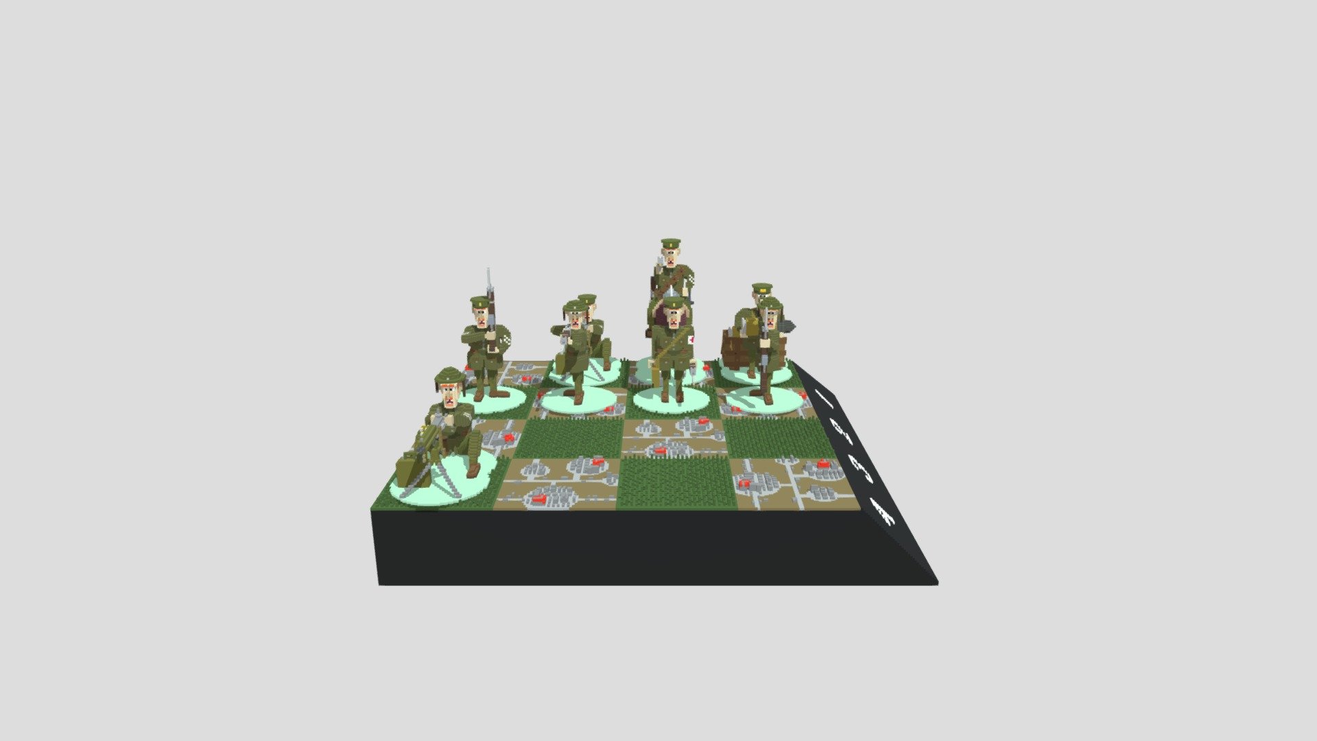 chess "World War I": part A1 - D4 - 3D model by Dmitry Pollack ...