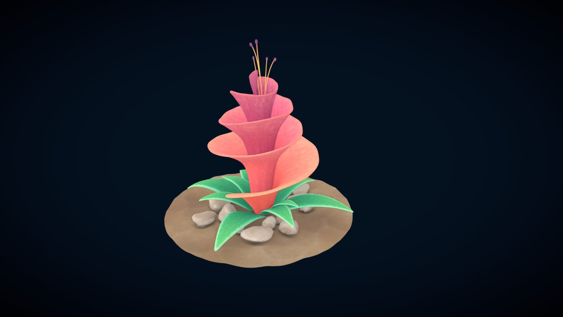 Spiral Flower - 3D model by le0tard [918d8a2] - Sketchfab