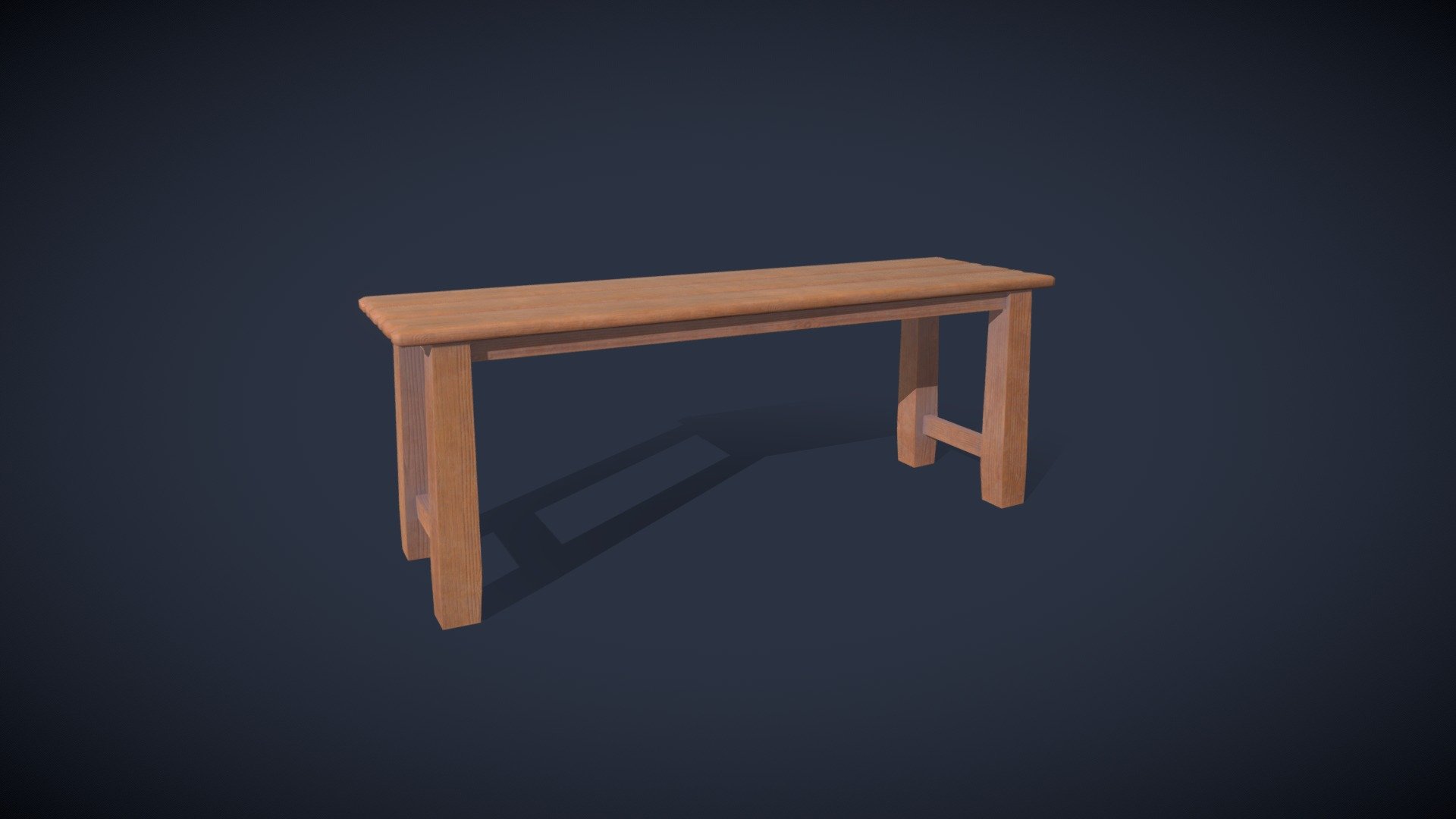 Low Poly Game Ready Bench - 3D model by Blue Colossus Studio ...