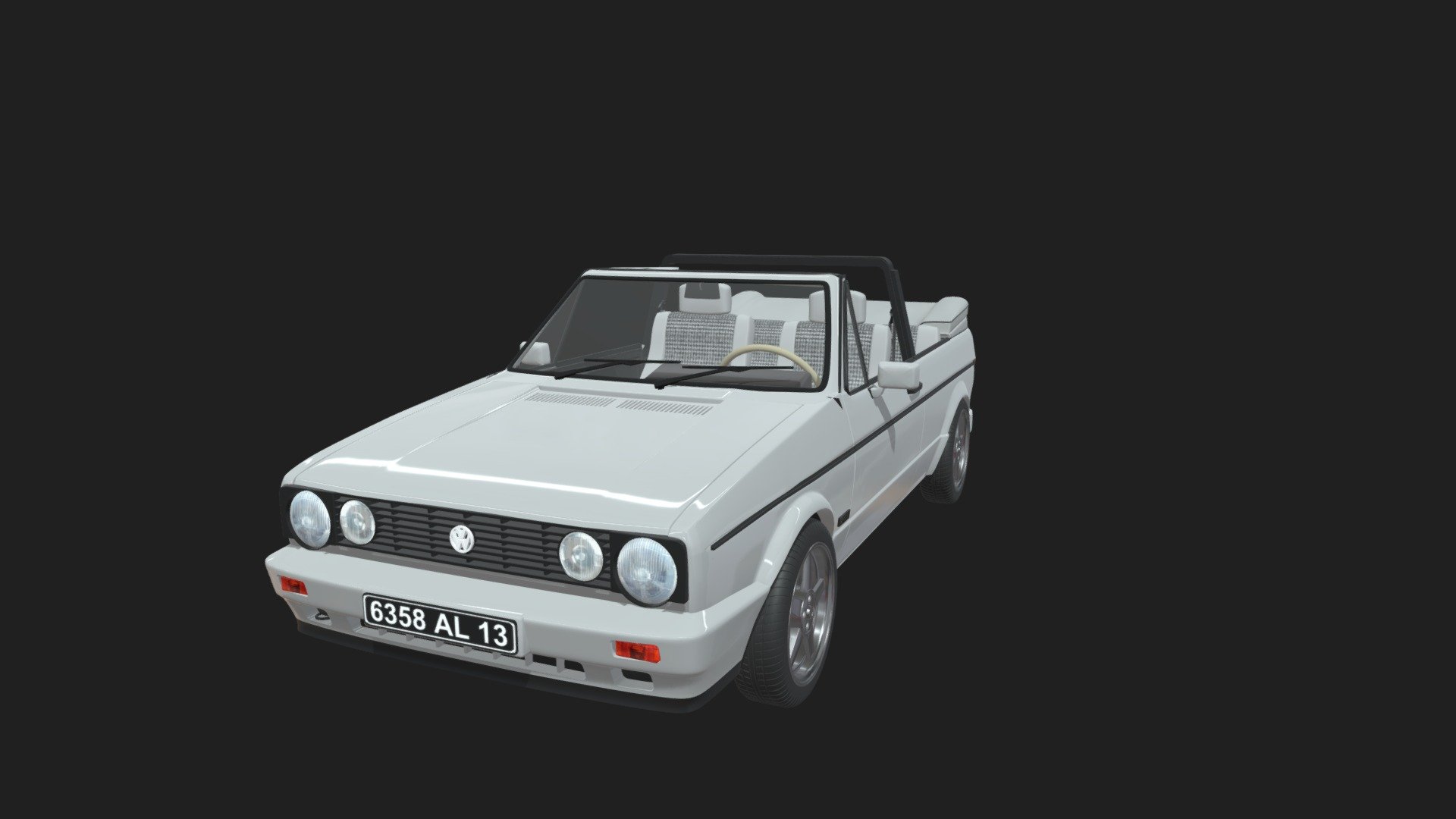 Volkswagen Golf Cabriolet MK1 - Download Free 3D model by Configcars ...