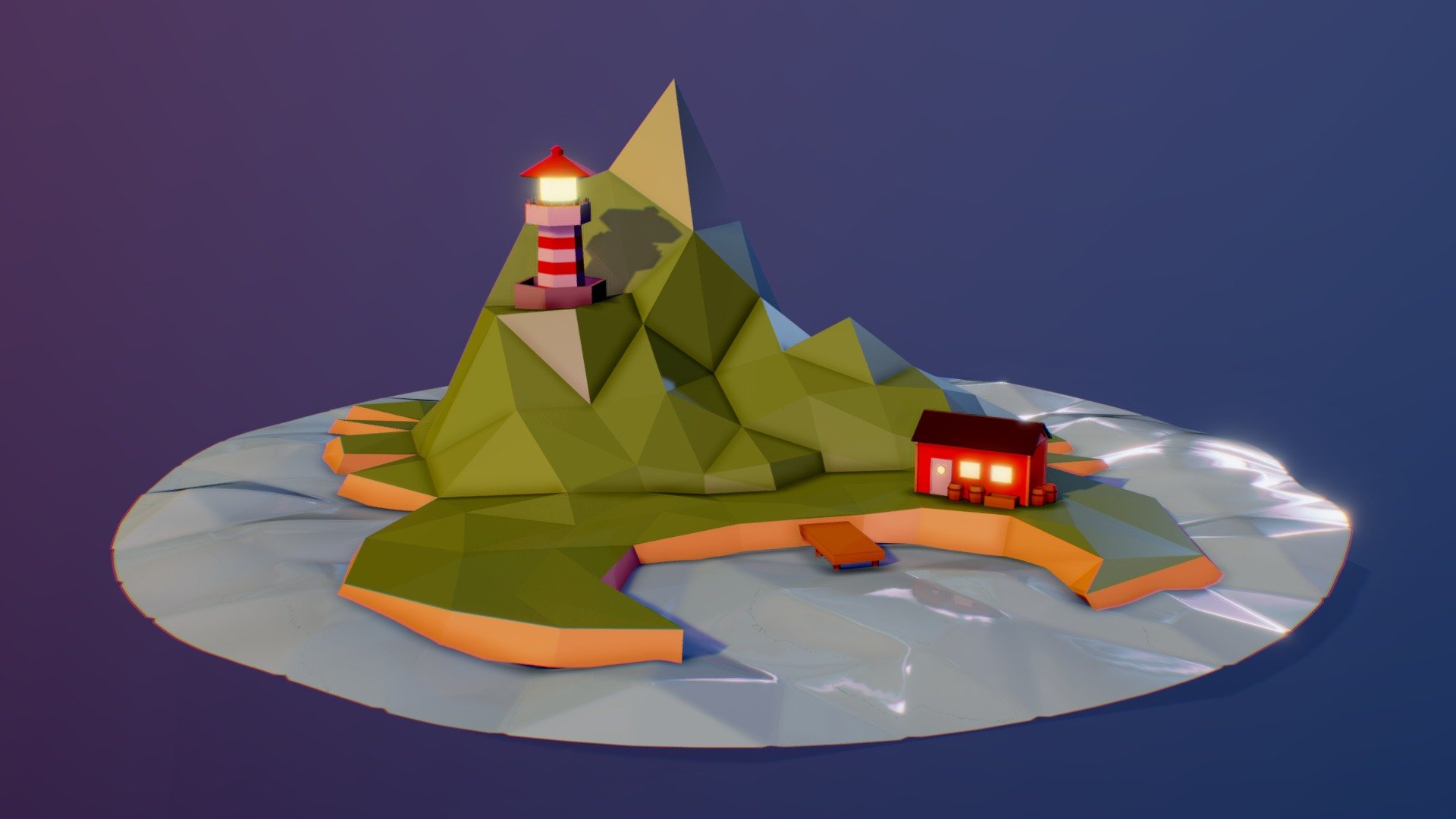 LowPoly Island - Download Free 3D model by Jalyah Morris (@jalyahm19) [9191f6d] - Sketchfab