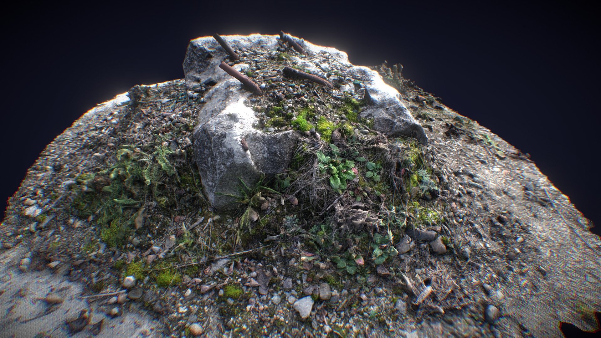 Moss-covered concrete block 8K - Buy Royalty Free 3D model by ...