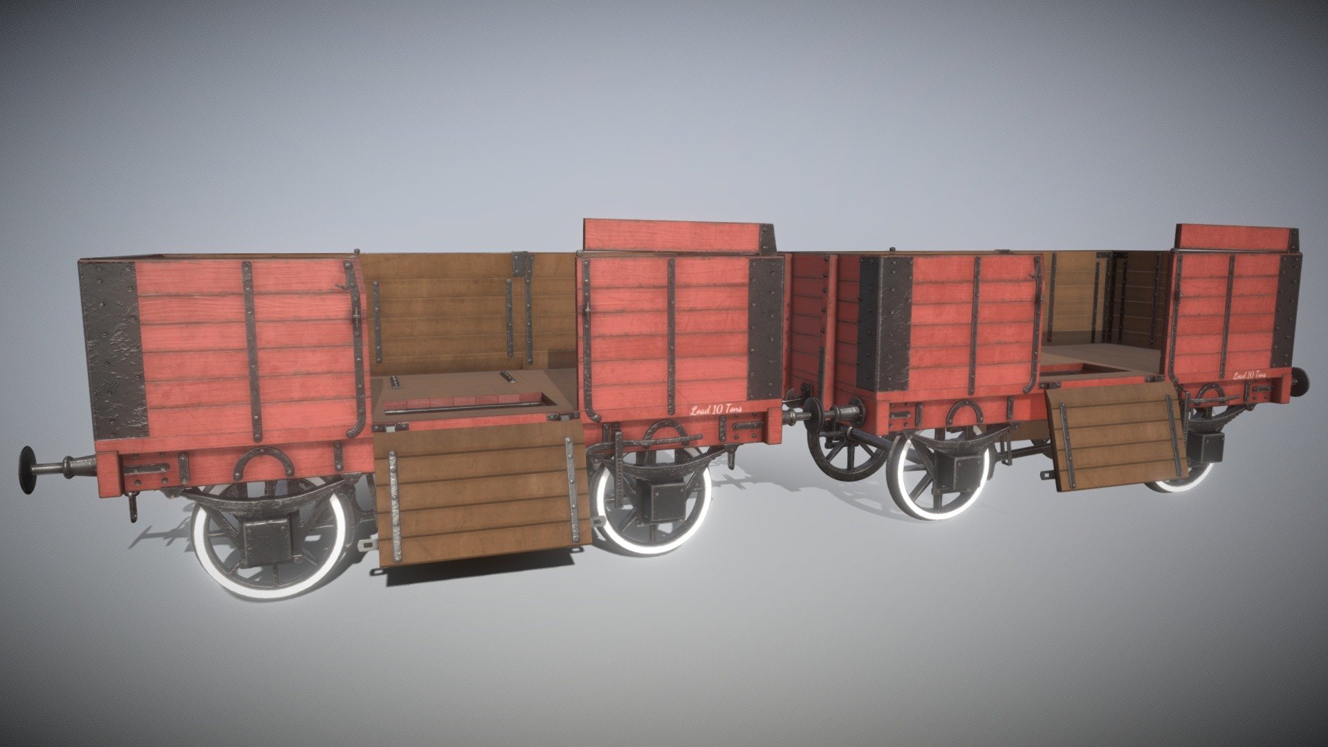 10 Ton Mineral Wagons - 3D model by DeathRoe [9196e0e] - Sketchfab