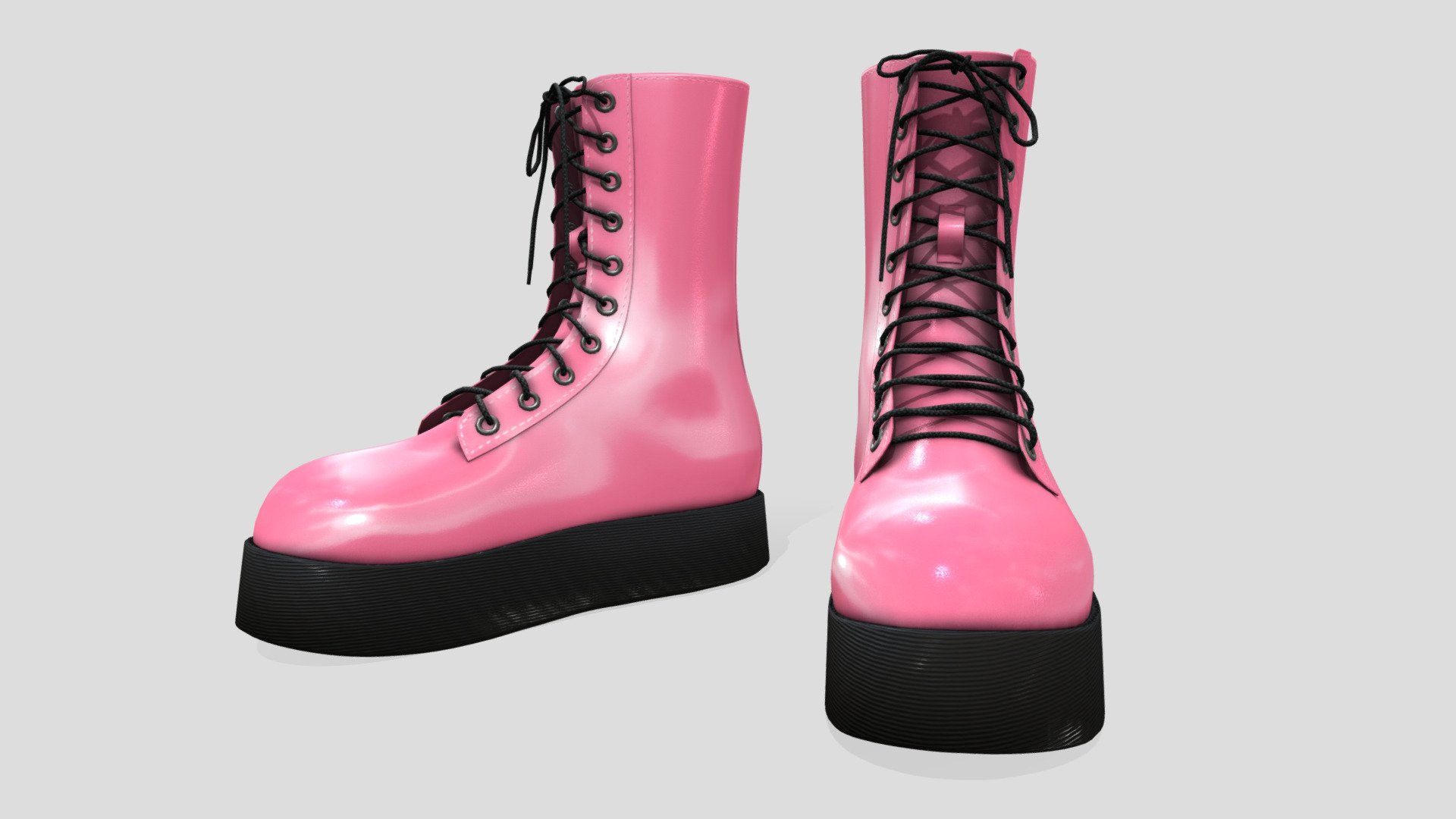 Womens Platform Boots - Buy Royalty Free 3D model by FizzyDesign ...