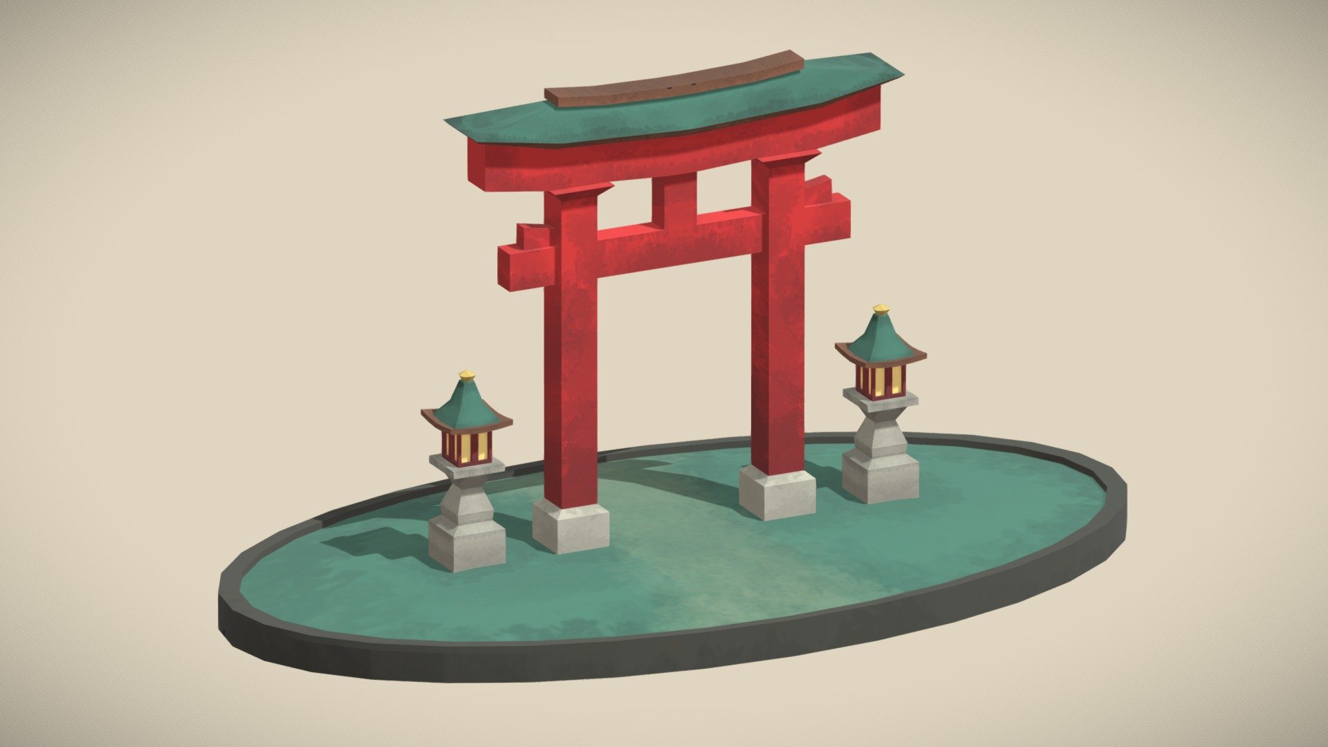 Torii Gateway | Stylized Toon Assets - Download Free 3D model by Sir Red Alfredo (@SirRedAlfredo ...
