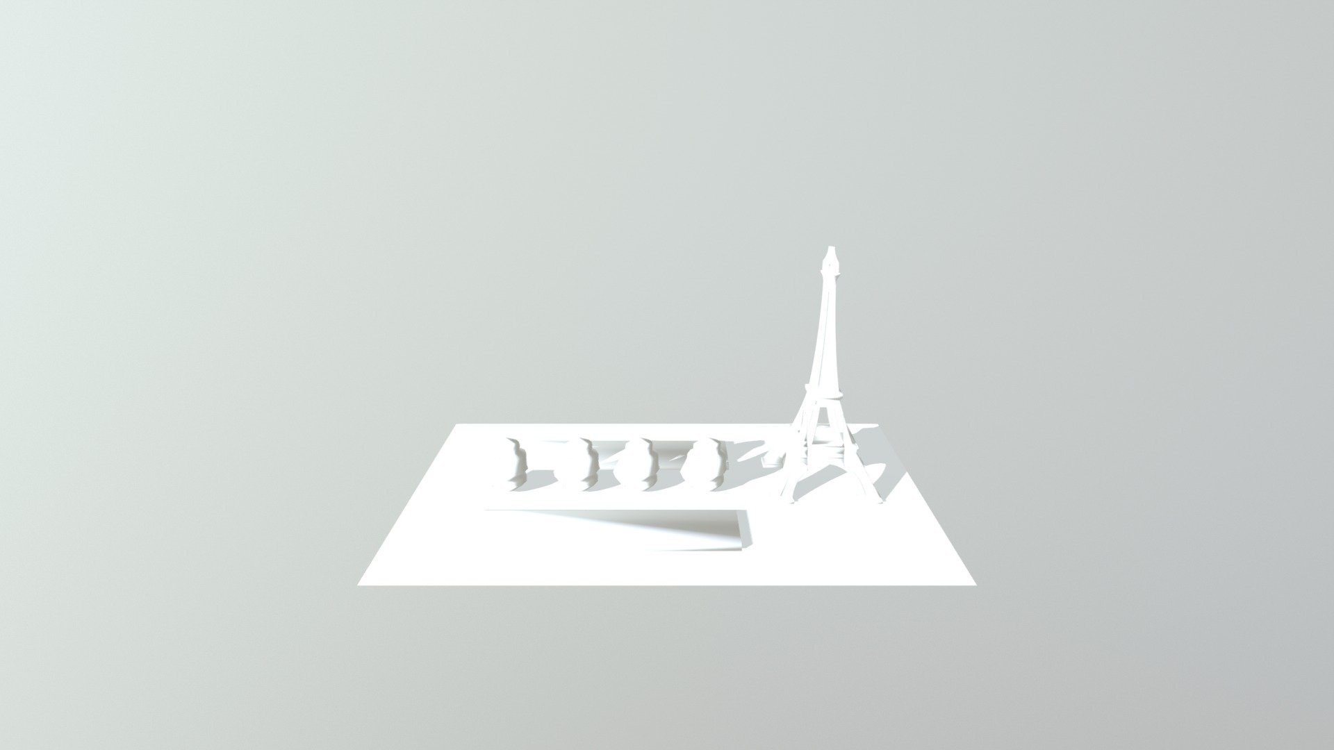 Eiffel Tower Scene - 3D model by Michael Maxson M.Ed (@mikemaxsonnc ...
