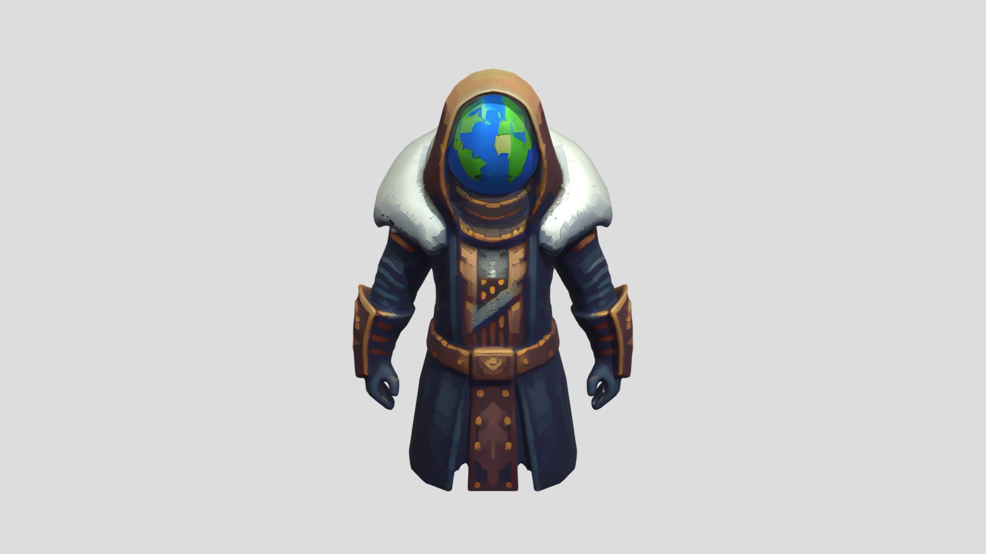 Earth-headed robed figure - 3D model by IDKWELLSPOKEN [919d775] - Sketchfab