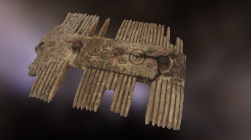 Post-Roman Bone Comb - 3D model by DigVentures [919e094] - Sketchfab