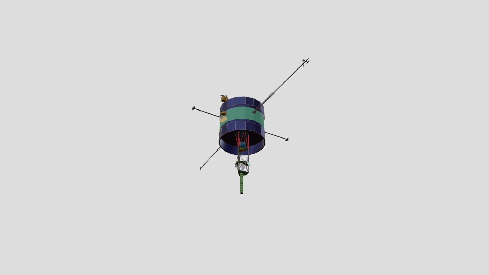 Sun- Earth Explorer-3 - 3D model by judenfritz [919eb18] - Sketchfab