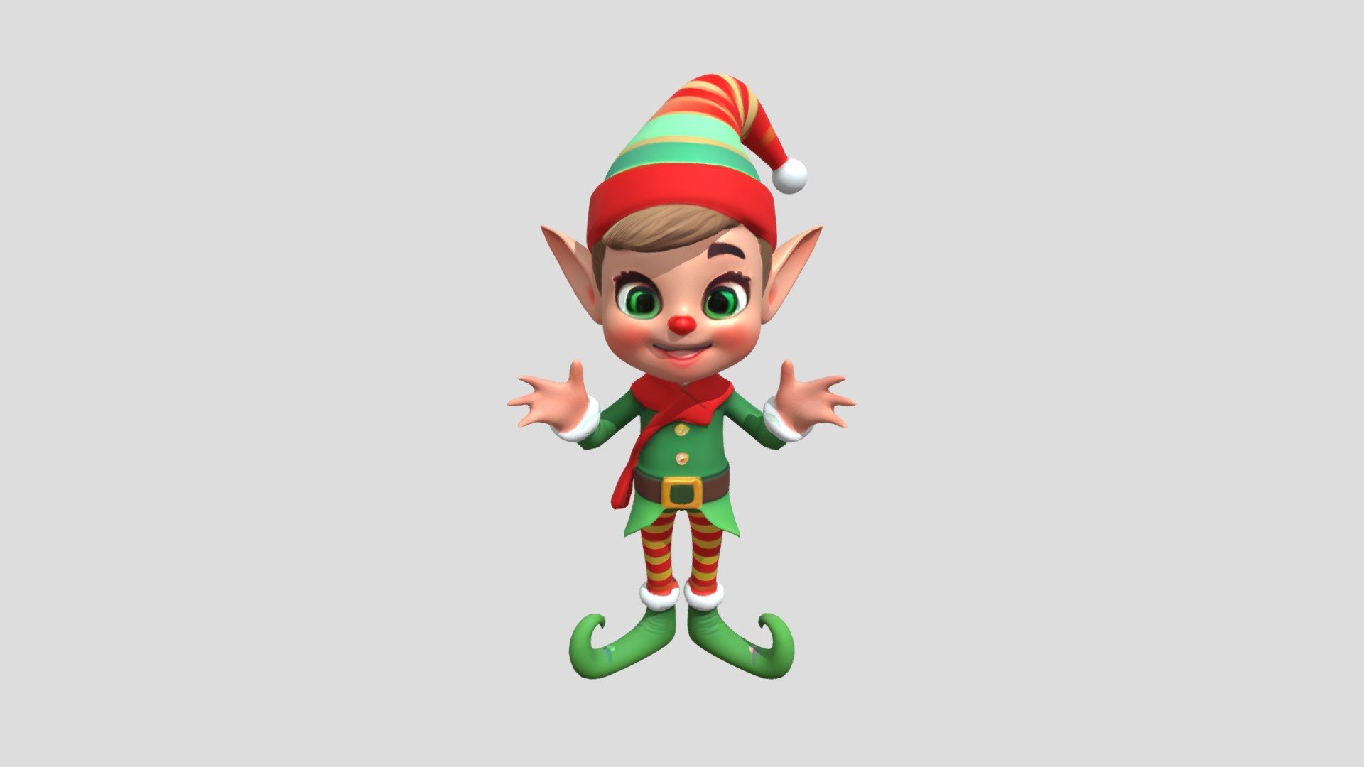 Festive elf character - 3D model by SubhaKeerthi [919ebdf] - Sketchfab