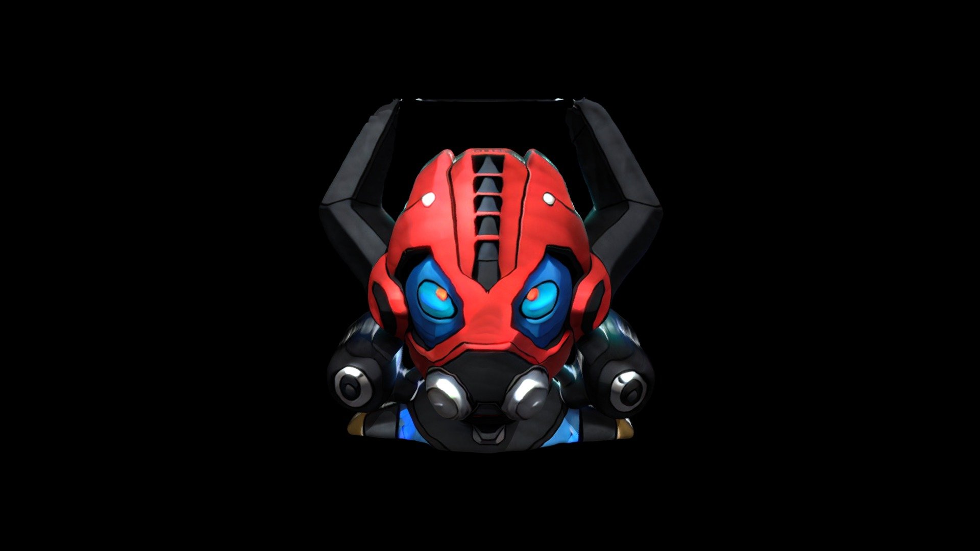 Helmet Mask Robot Cartoon 1153 - Download Free 3D model by klrxyz ...