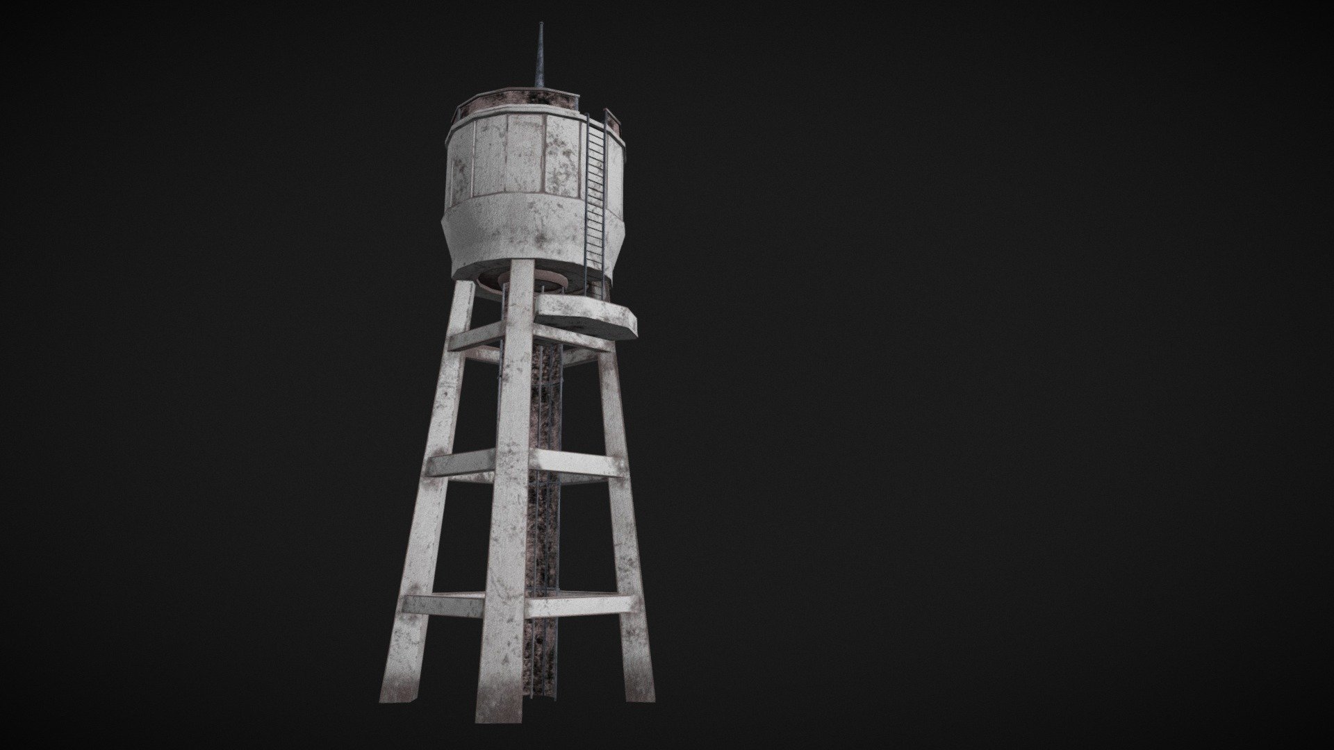 Water Tower Low Poly - 3D model by pixelAlp [91a56d4] - Sketchfab