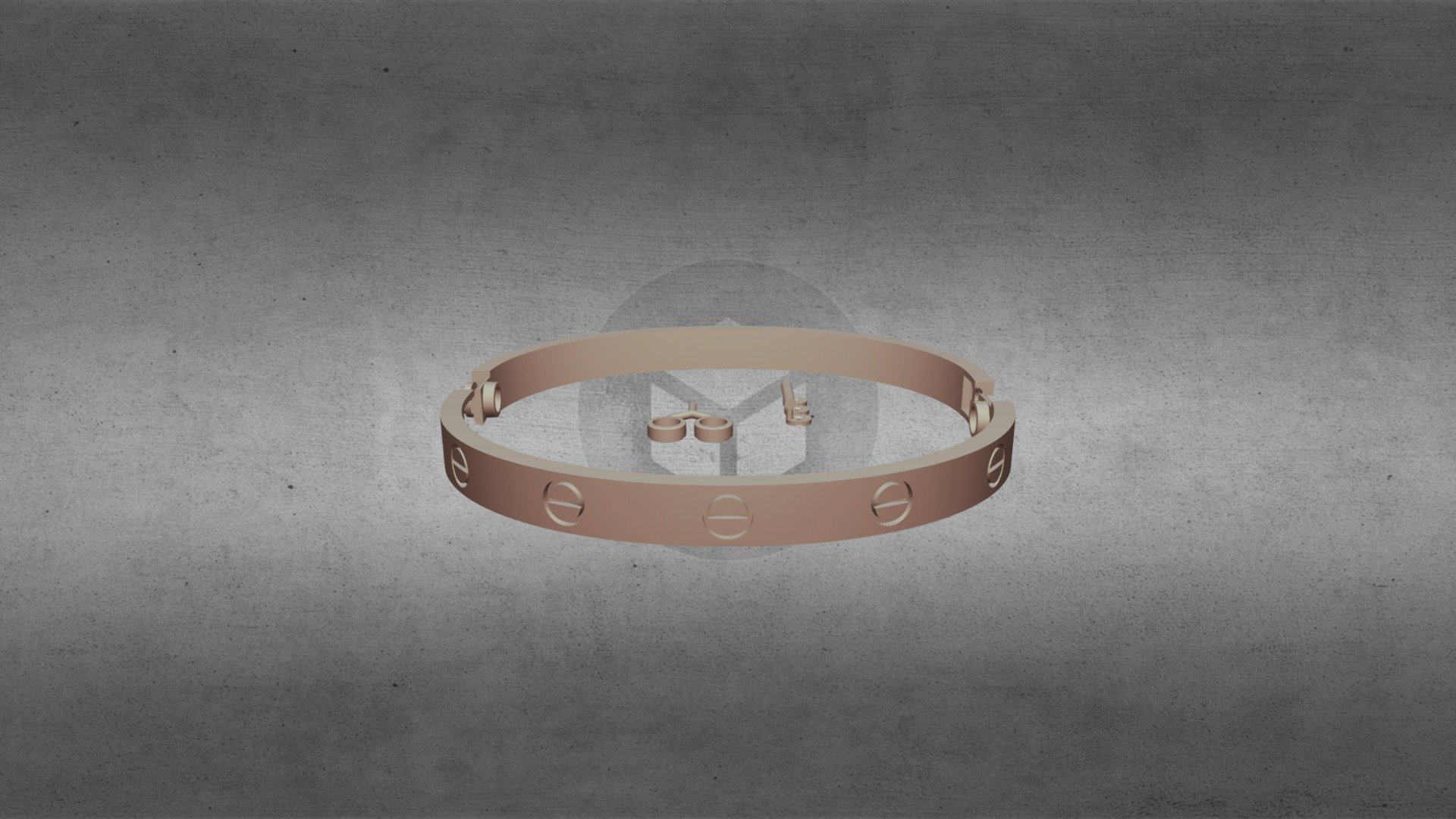 The Cartier Love bracelet - Download Free 3D model by Jewellery3D ...