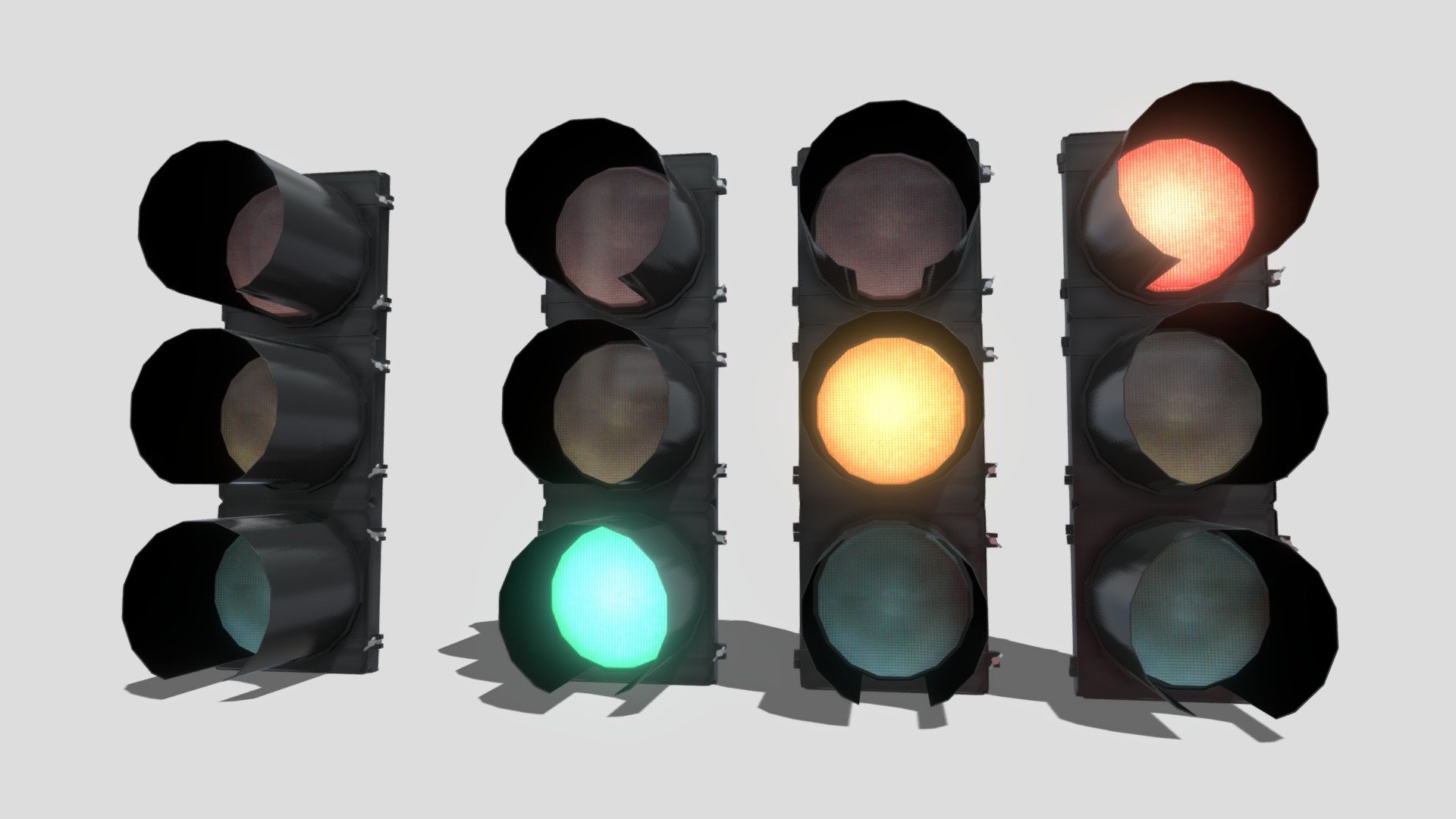 12 inch Duralight LED Traffic Signals - Download Free 3D model by ...