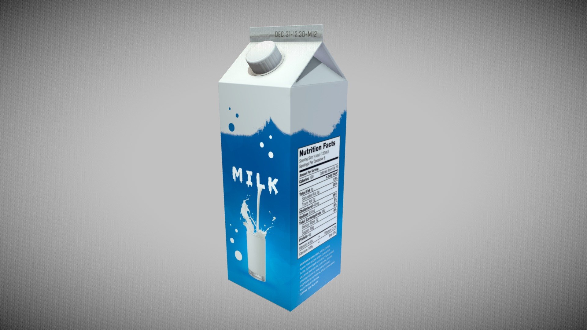 Milk - 3D model by Rukas (@rukas-skirkevicius) [91aea96] - Sketchfab