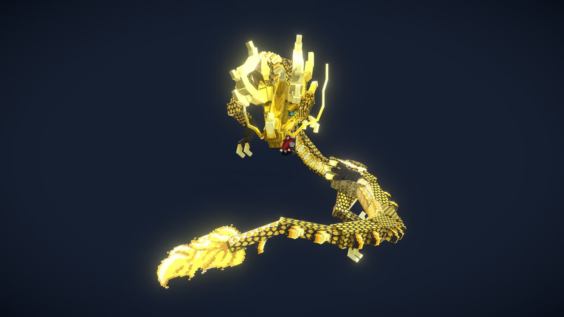 Gold Dragon - 3D model by IBARYSTA [91b23d6] - Sketchfab
