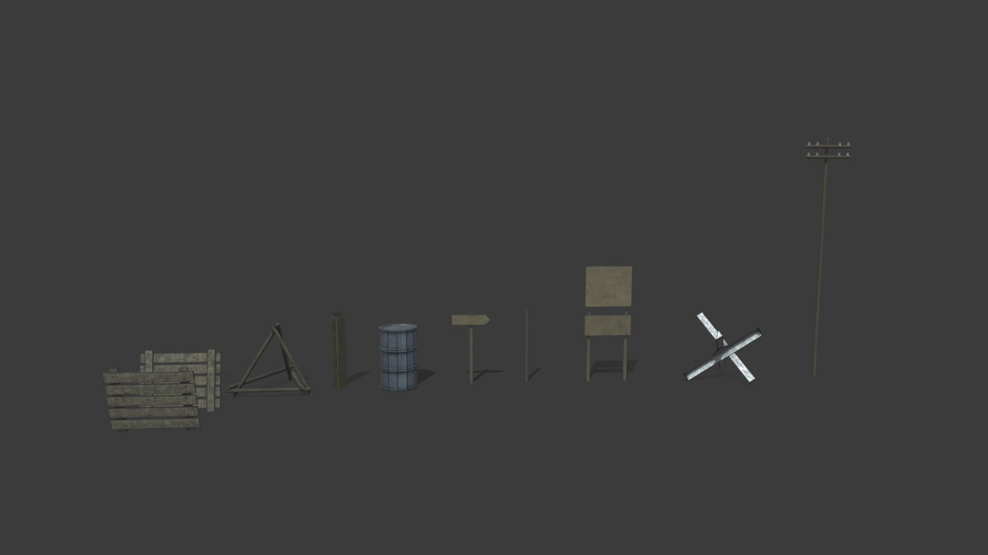 Low Poly: WW2 Accessory Pack (1) - Buy Royalty Free 3D model by ...