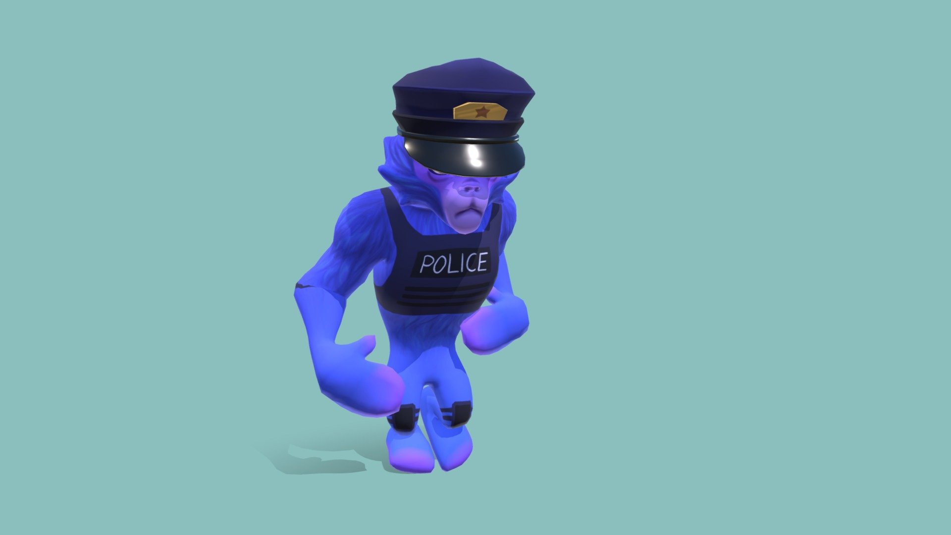 Police Monkey - 3D model by Max.Edberg [91b9f64] - Sketchfab