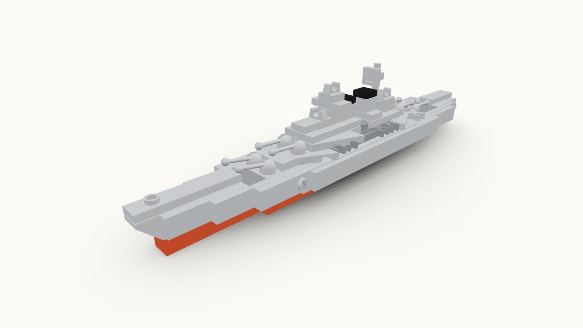 LEGO H-44 Prototype Battleship MOC [#0057] - Download Free 3D model by The Bobby Brix Channel ...