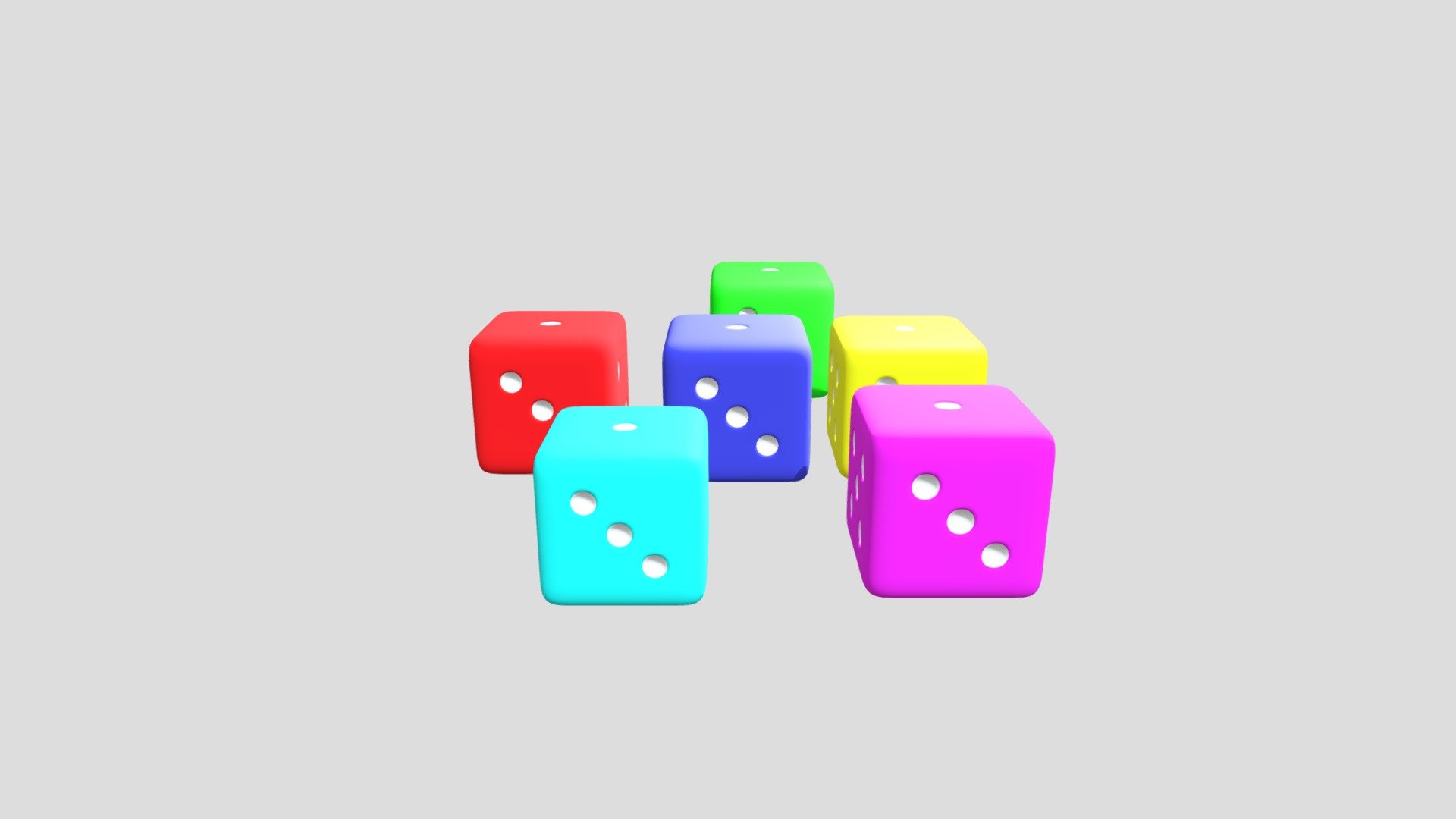 Colorful Dice - Download Free 3D model by TechnicalBurhan [91bcf40 ...