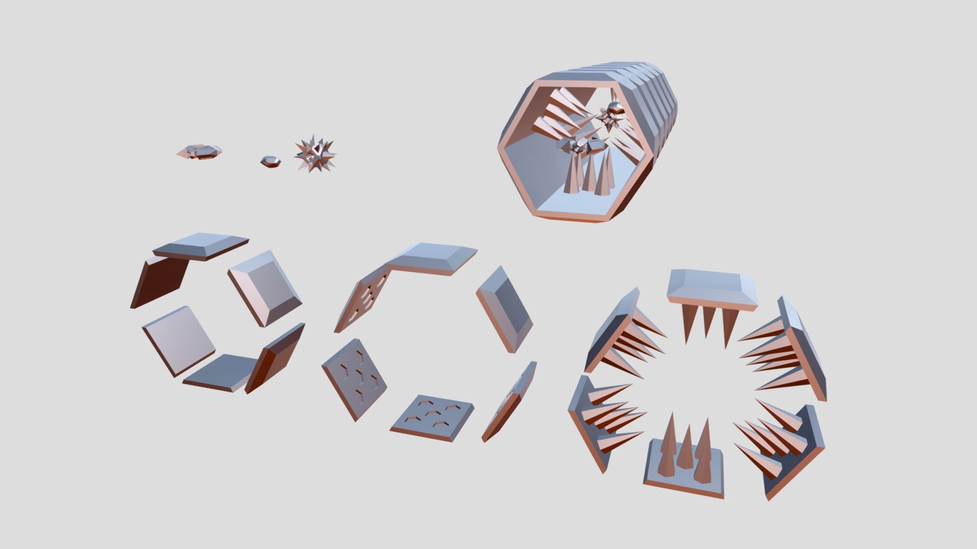 Spike Tunnel Runner Assets - Download Free 3D model by Trockk ...