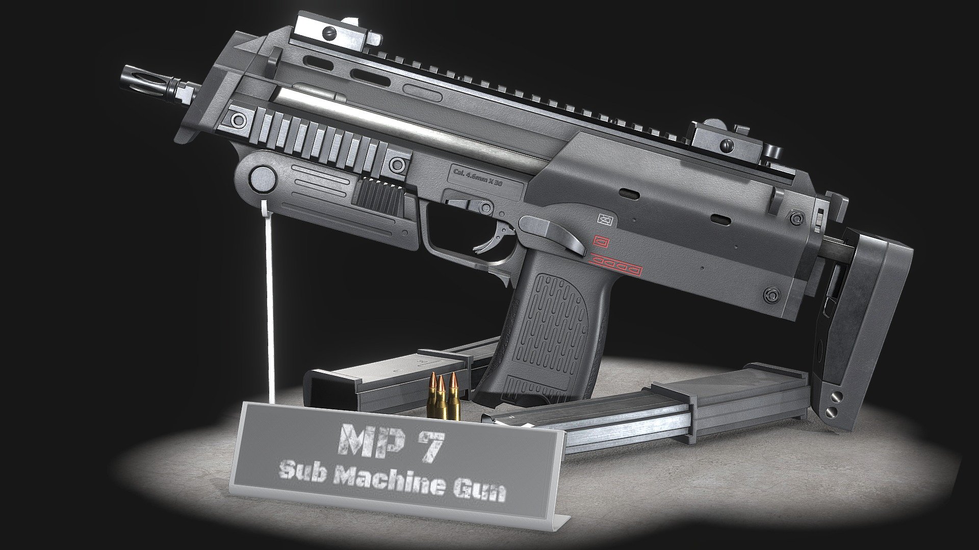 MP 7 Sub Machine Gun - Buy Royalty Free 3D model by Michael Karel ...