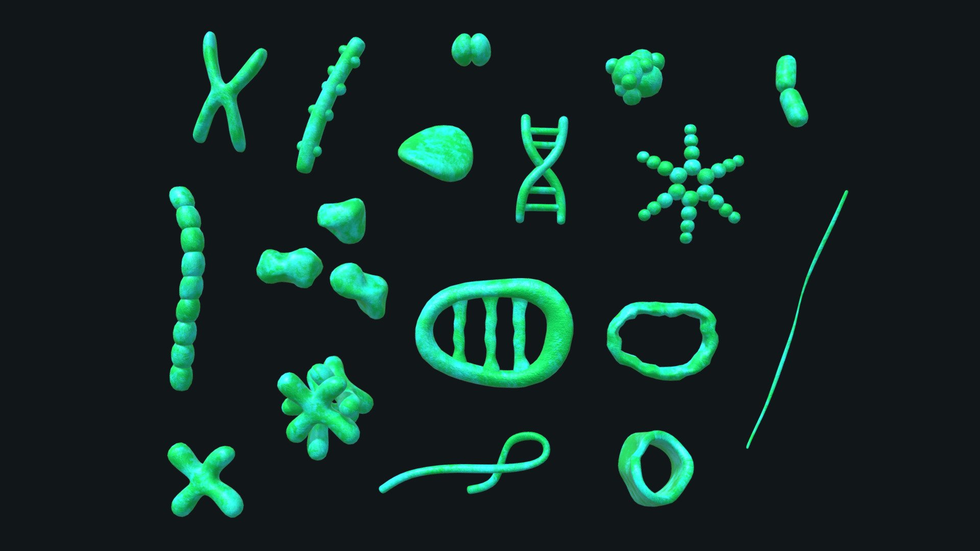Virus & Biomolecules (lowpoly) - Buy Royalty Free 3D model by SR ...