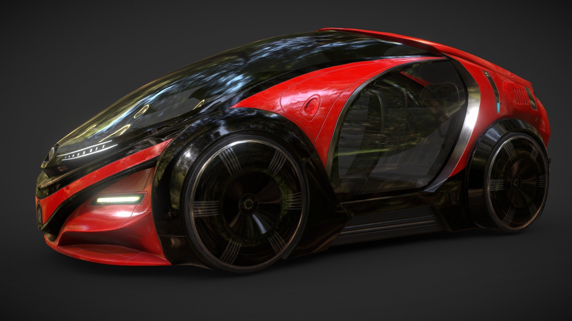 CAR 4 SCIFI (3Dpro) - 3D model by Herve3D [91cb36c] - Sketchfab