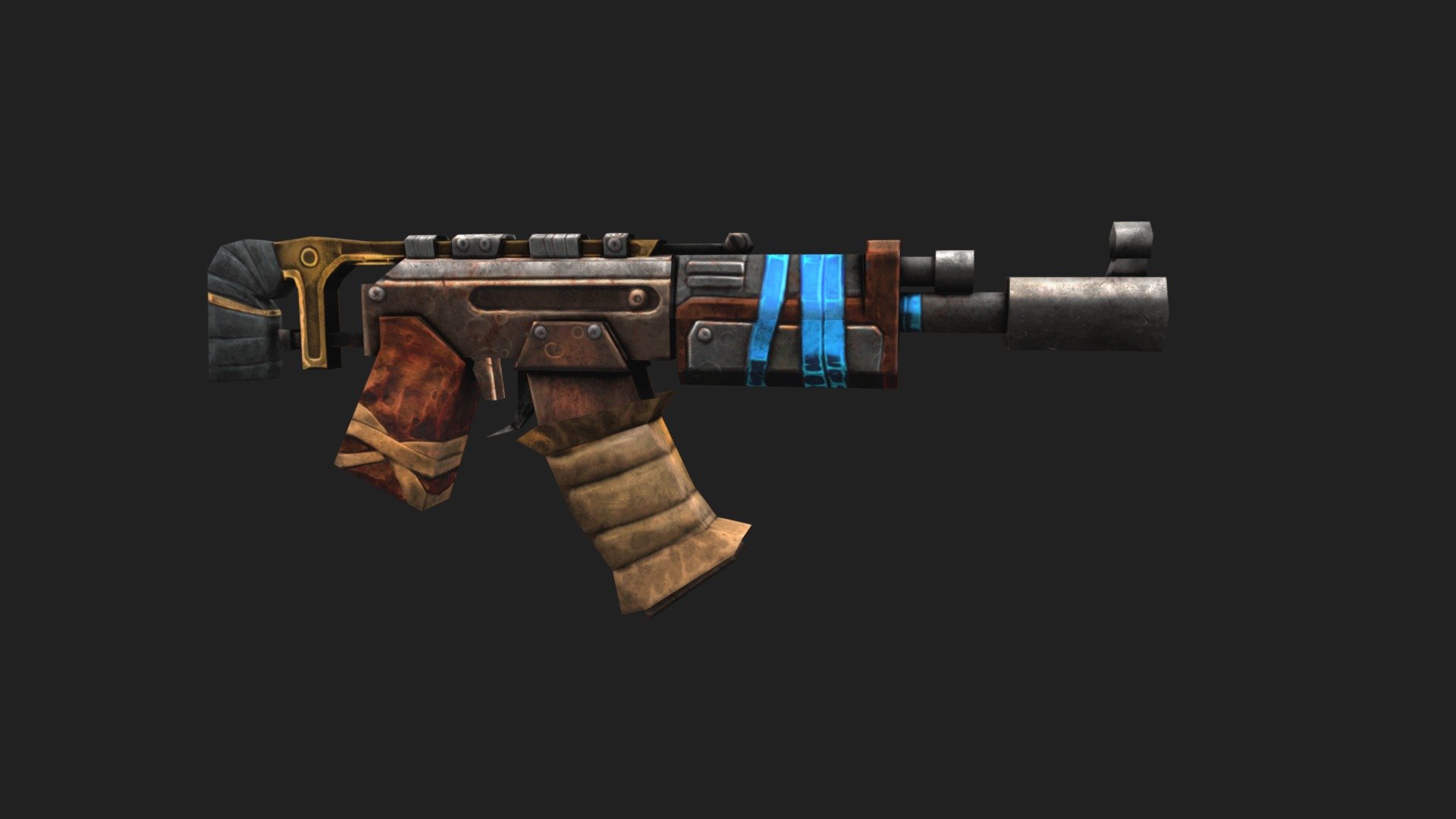Automatic Gun 02 Final - 3D model by CC (@ccsf) [91cee21] - Sketchfab