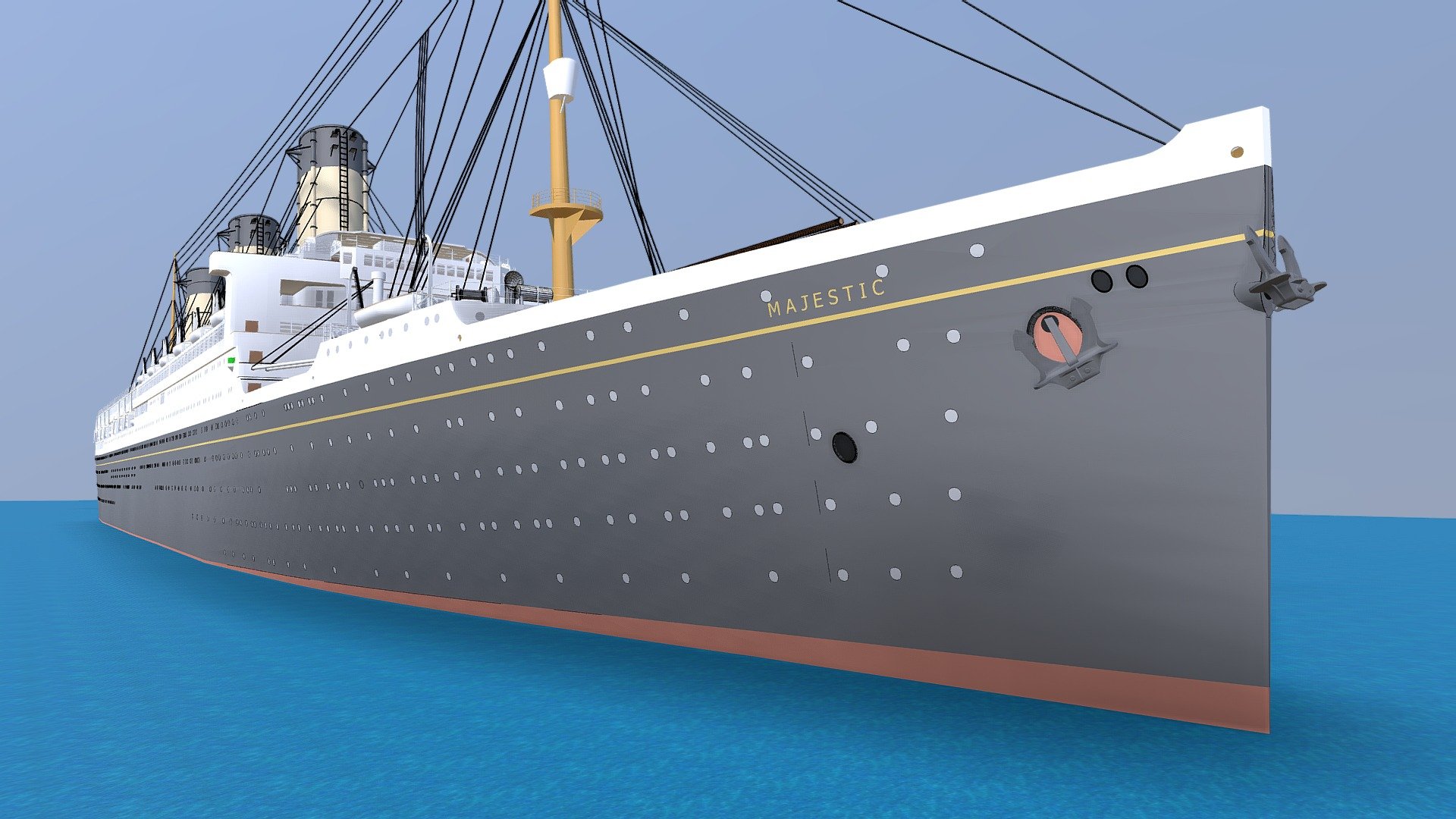 RMS Majestic 1922 - Download Free 3D model by Ford mondeo (@tnikita ...