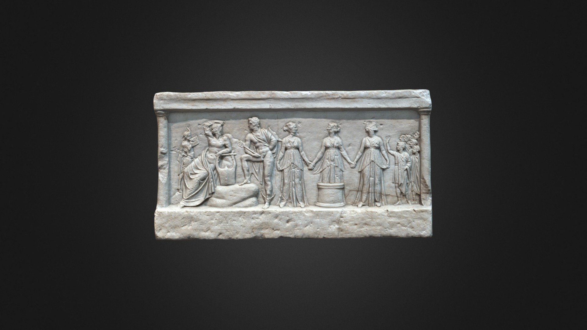 Relief depicting Apollo, Hermes, Nymphs and Pan - 3D model by ...