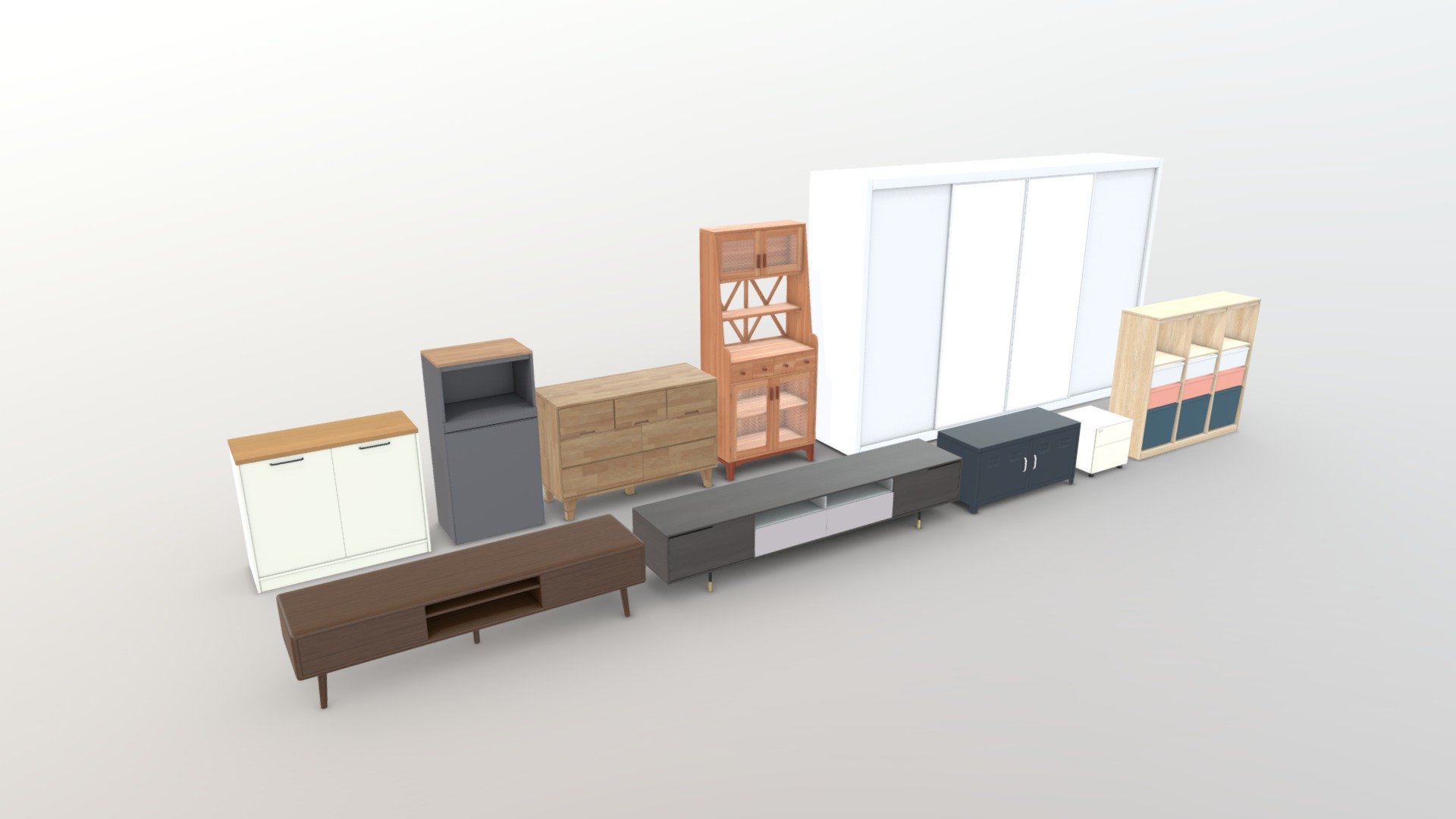 Cabinet Models Pack #1 - Buy Royalty Free 3D model by interior model ...