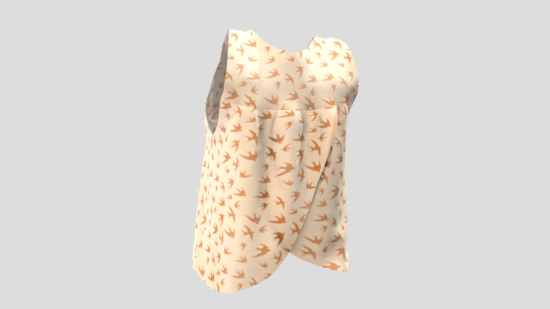 Female Tulip Back Top - Buy Royalty Free 3D model by 3dia [91d440d ...