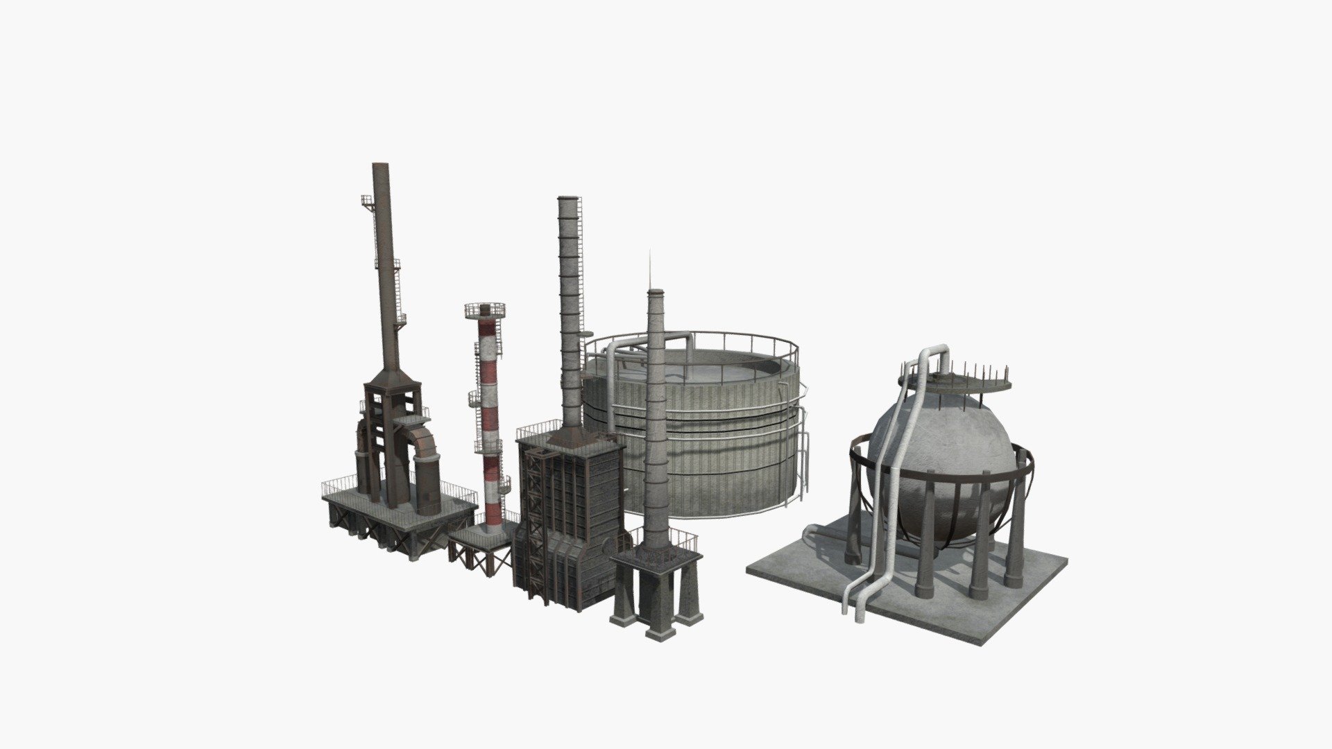 Oil Refinery - 3D model by WoWExp Technologies (@wowexptech) [91d5472 ...