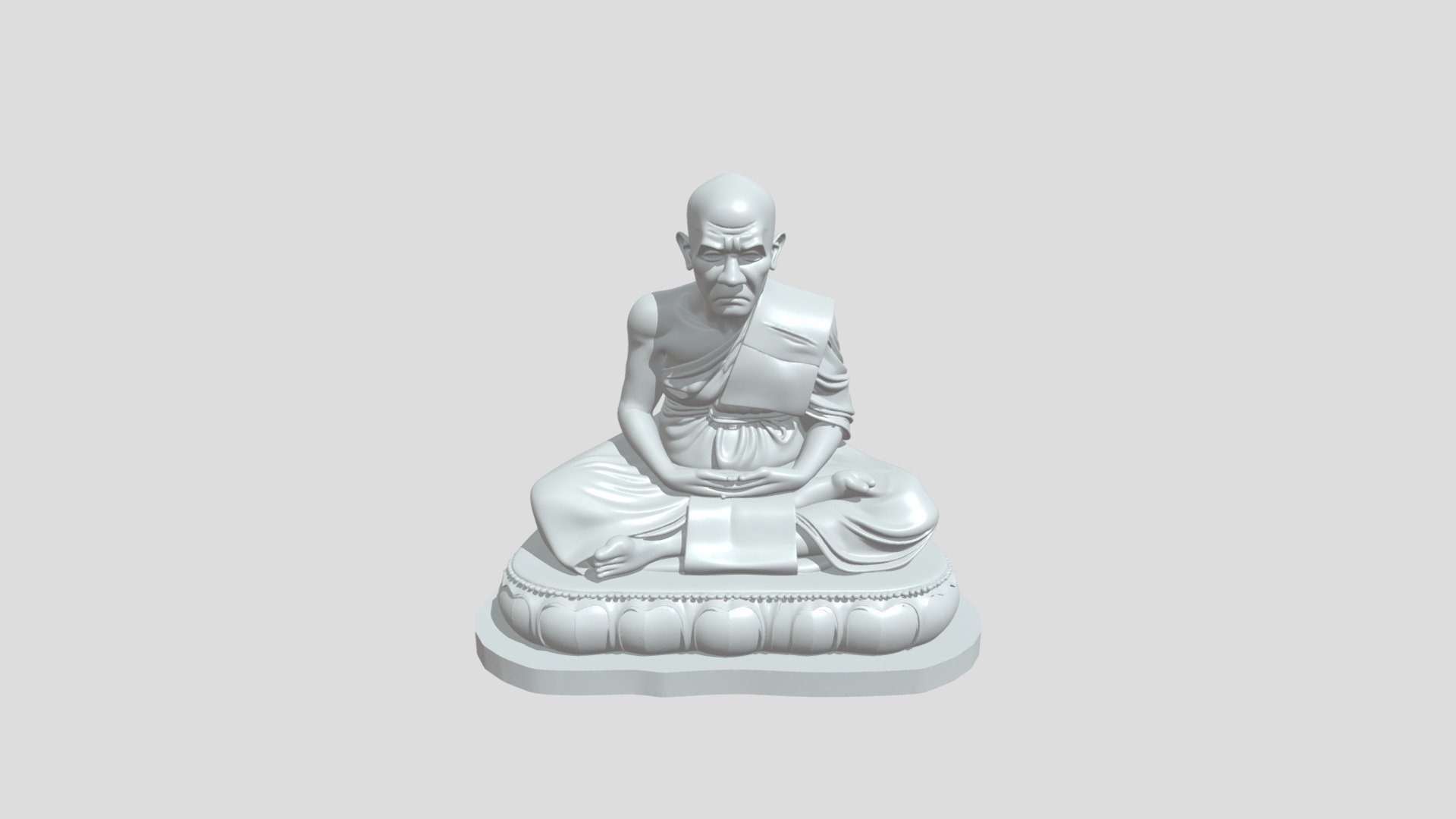 Seated robed figure statue - 3D model by Doublii [91d9502] - Sketchfab