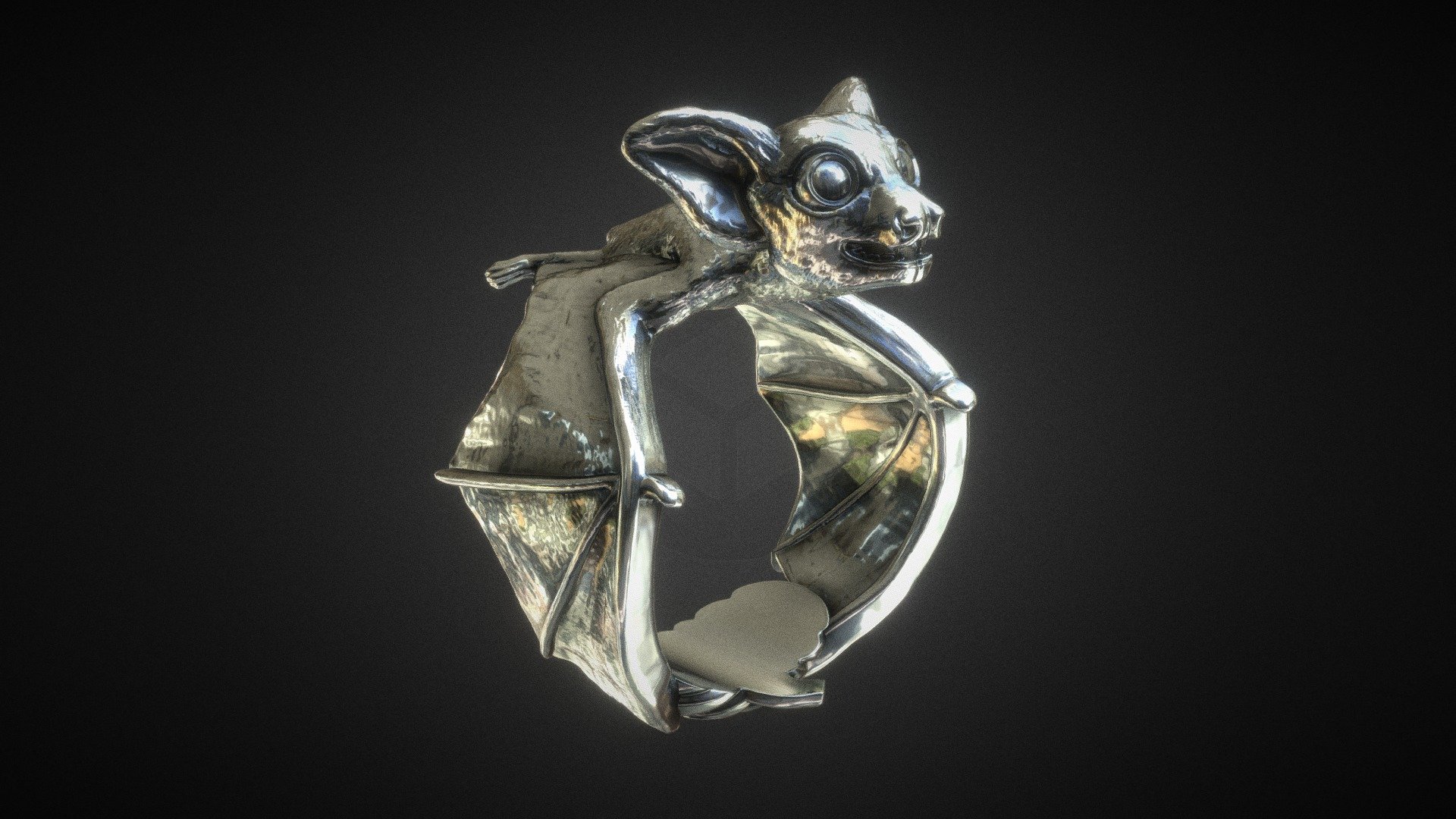 Baby Bat Ring - 3D model by messerbr [91db680] - Sketchfab