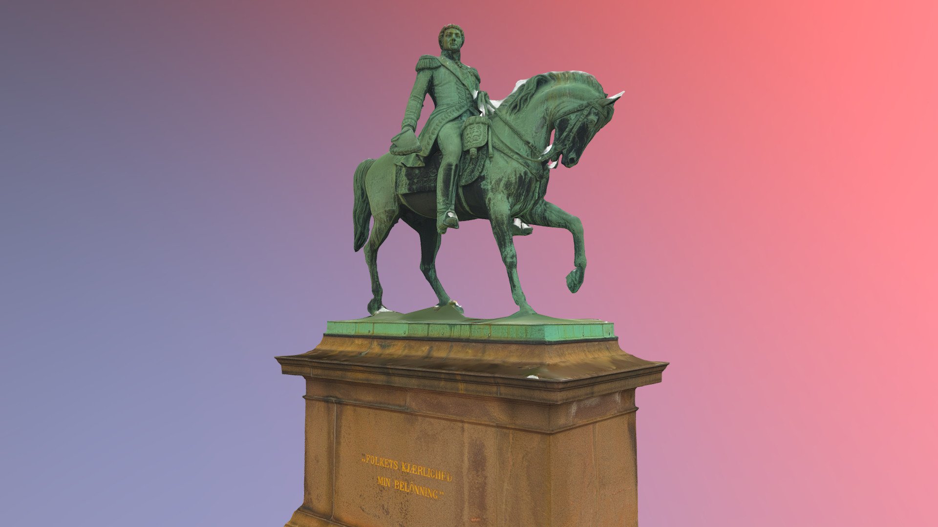 Statue of King Karl Johan - 3D model by peter54 [91de04a] - Sketchfab