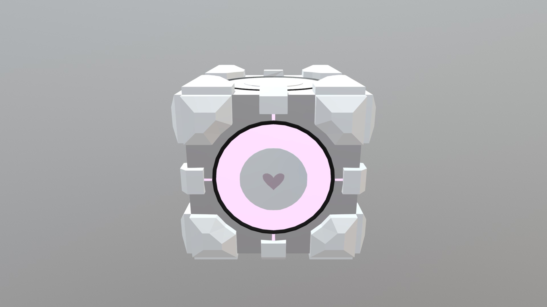 Fanart: Companion Cube - 3D model by mtanchoco [91dffef] - Sketchfab