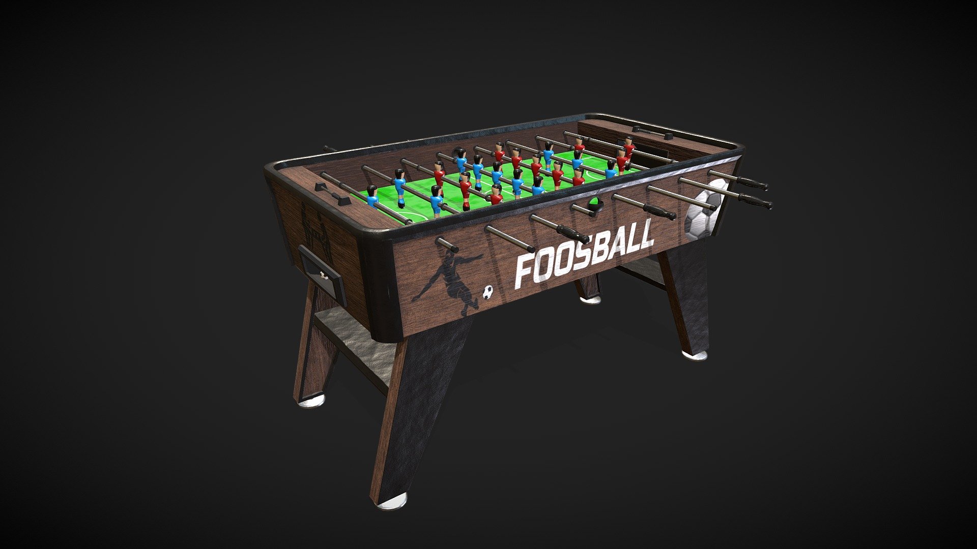 Foosball Table / Table Football - 3D model by Tomaster (@tomaaster ...