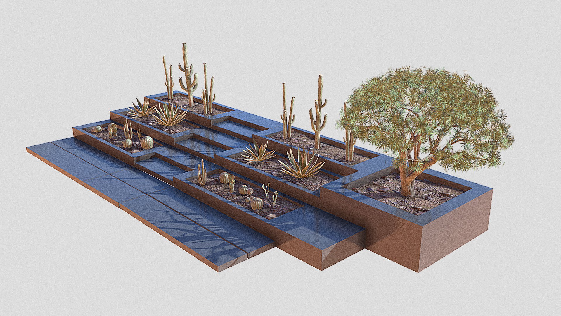 Cactus Garden Design - 3D model by yugengen [91e06e7] - Sketchfab