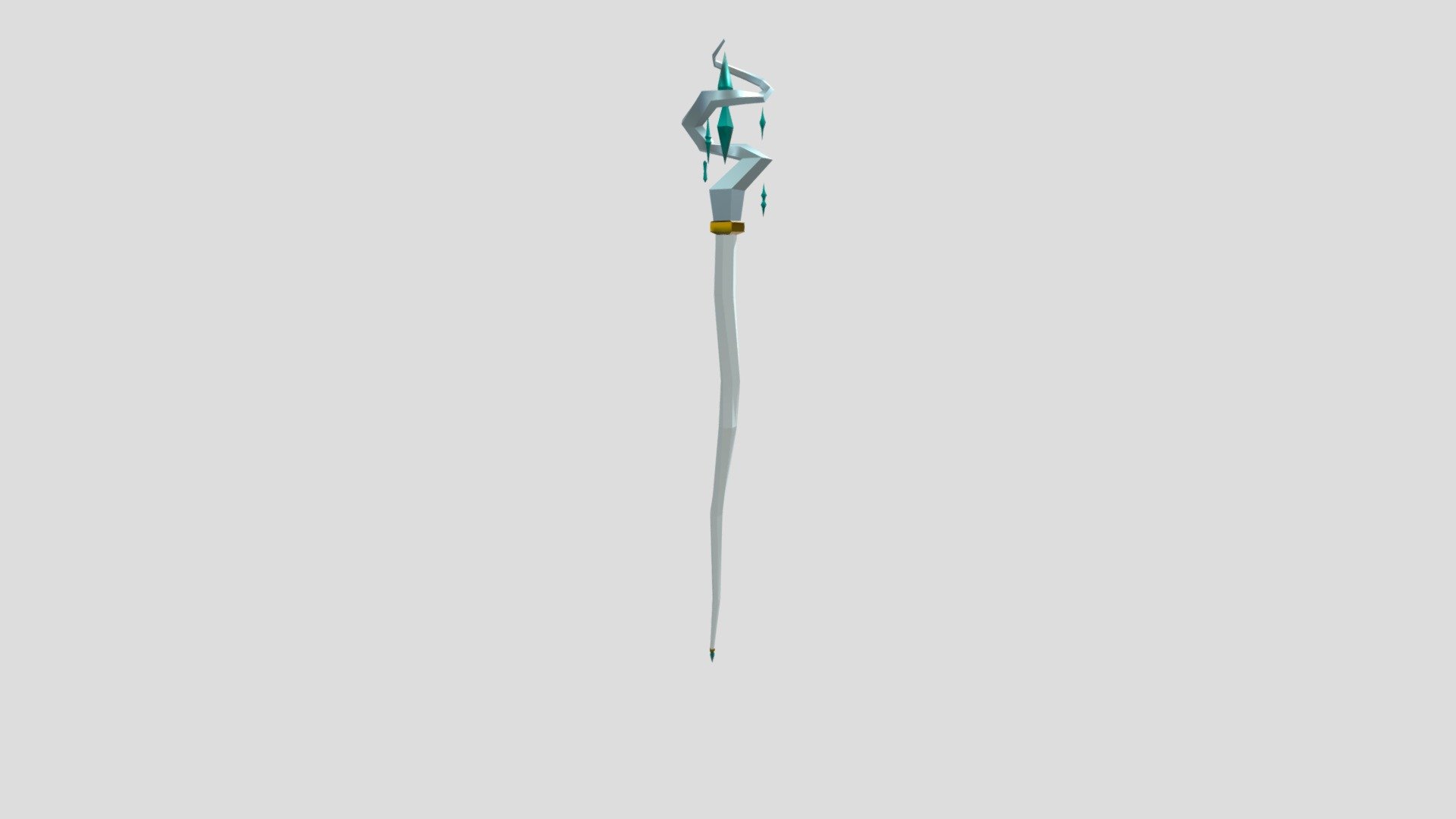 low-poly magic staff - Download Free 3D model by Seselkin_Matvey ...