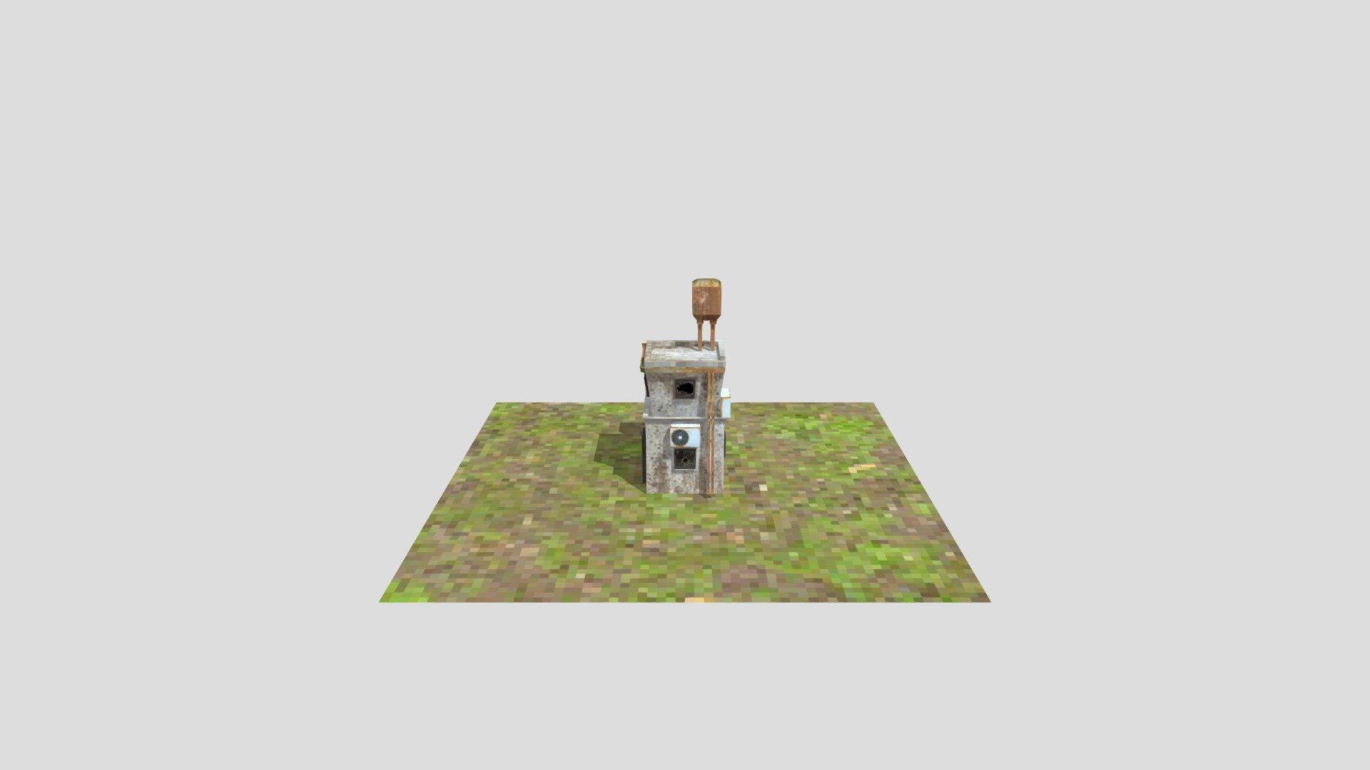 Abandoned Building PS1 style. - 3D model by Karin.Ketphong [91e3dd0 ...